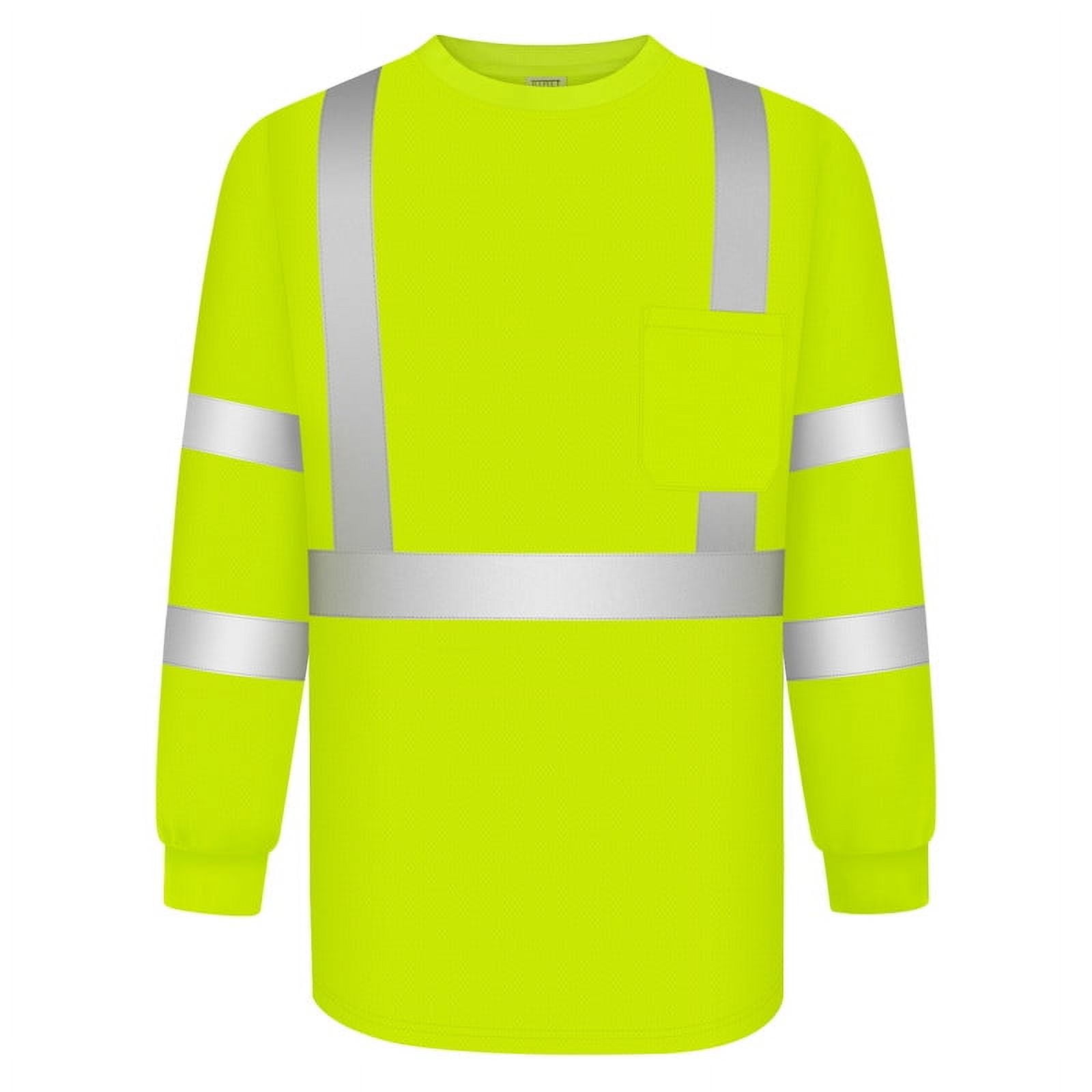 TCCFCCT Hi Vis Shirts for Men Women Class 3 Long Sleeve High Visibility ...