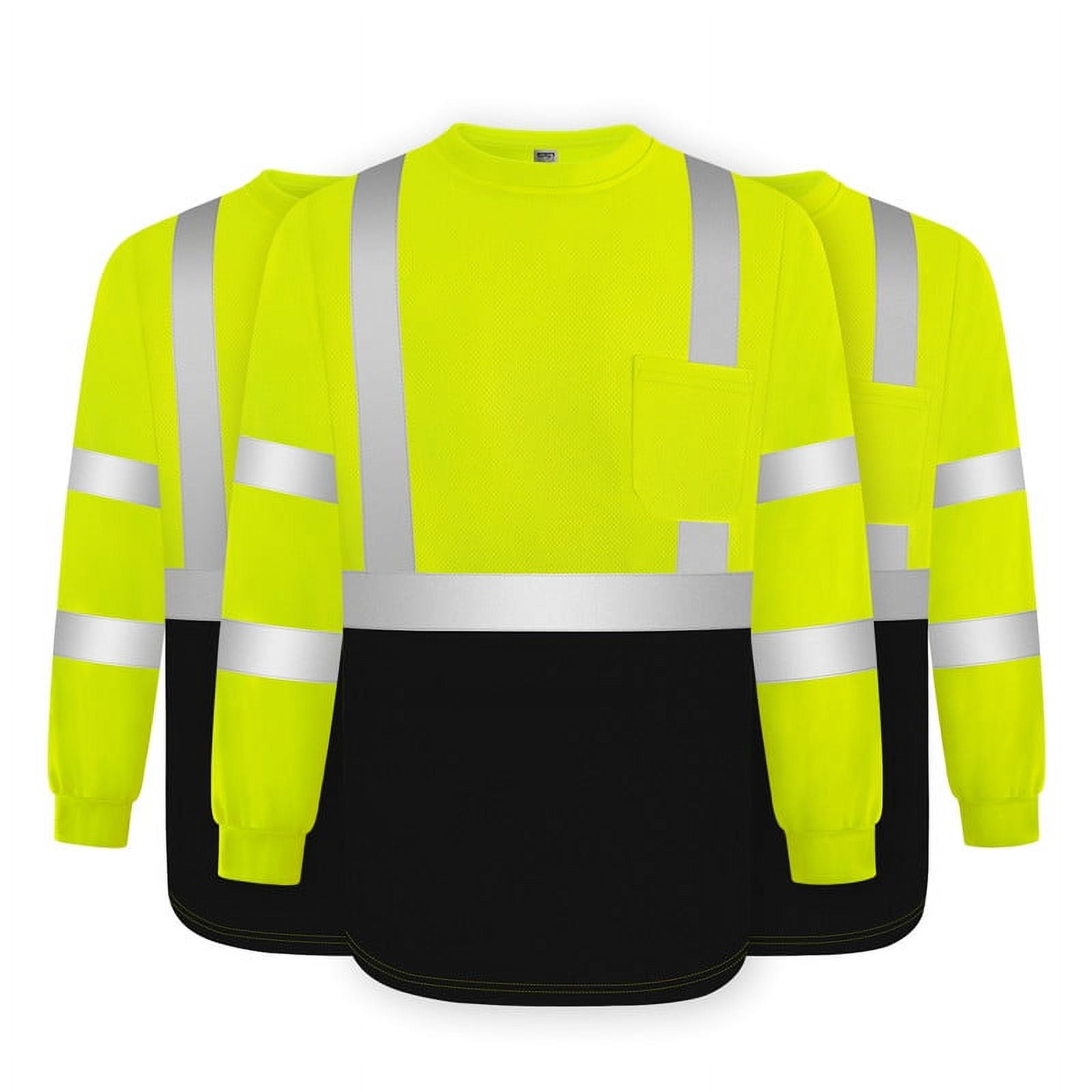 TCCFCCT Long Sleeve Work Shirts for Men Construction Class 3 Hi Vis ...