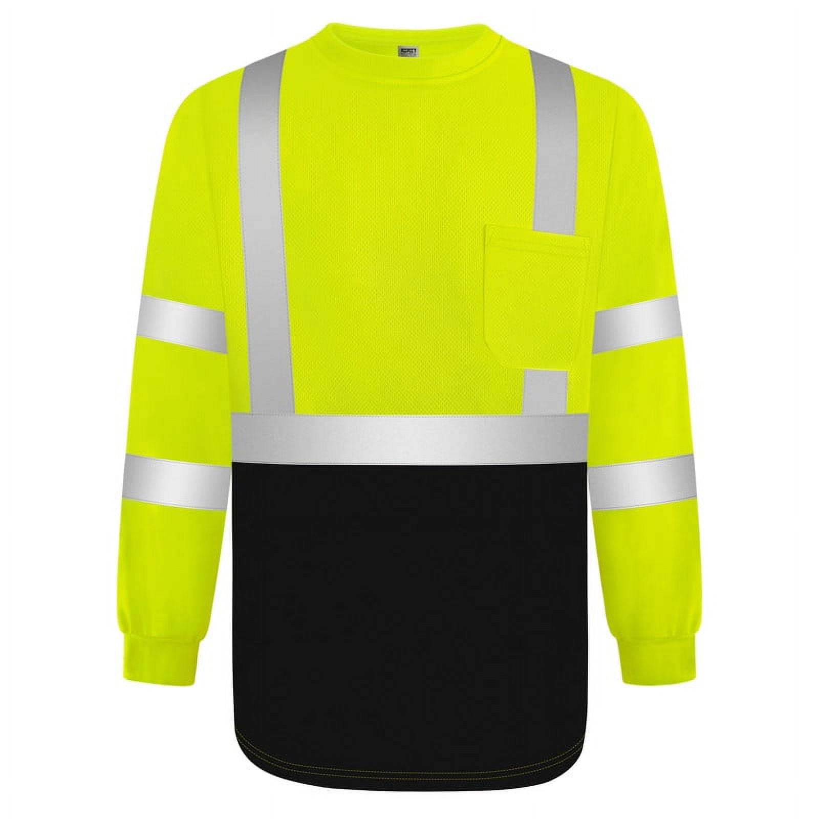 TCCFCCT Long Sleeve Work Shirts for Men Construction Class 3 Hi Vis ...