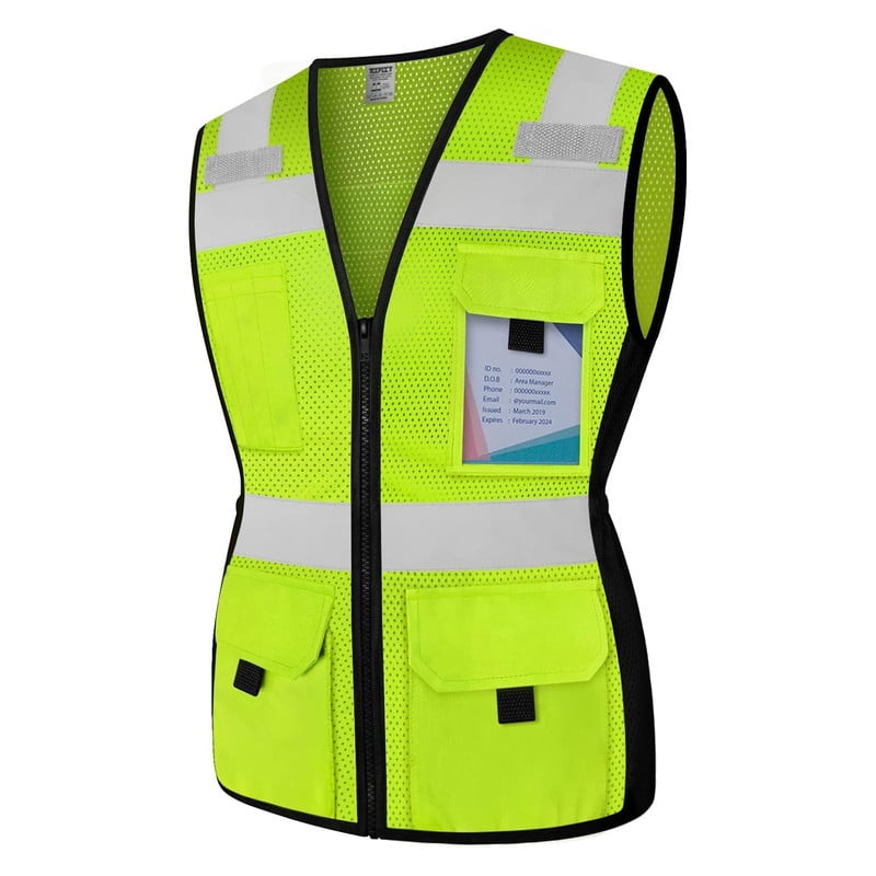 TCCFCCT Women Construction Work Vest 11 Pockets Snug-Fit High ...