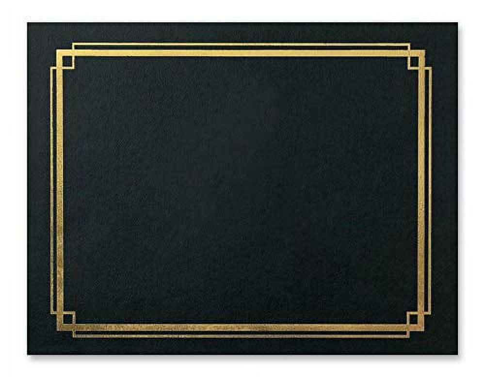 TCDesignerProducts Gold Foil Border Green Certificate Jackets, 9.5 x 12 ...