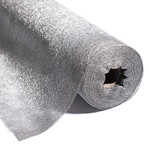 TCDesignerProducts Metallic Silver Gossamer Fabric Roll, 4 Inches x 100 ...