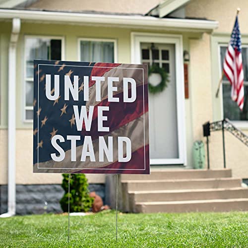 TCDesignerProducts United We Stand Two-Sided Yard Sign, Lawn Décor ...
