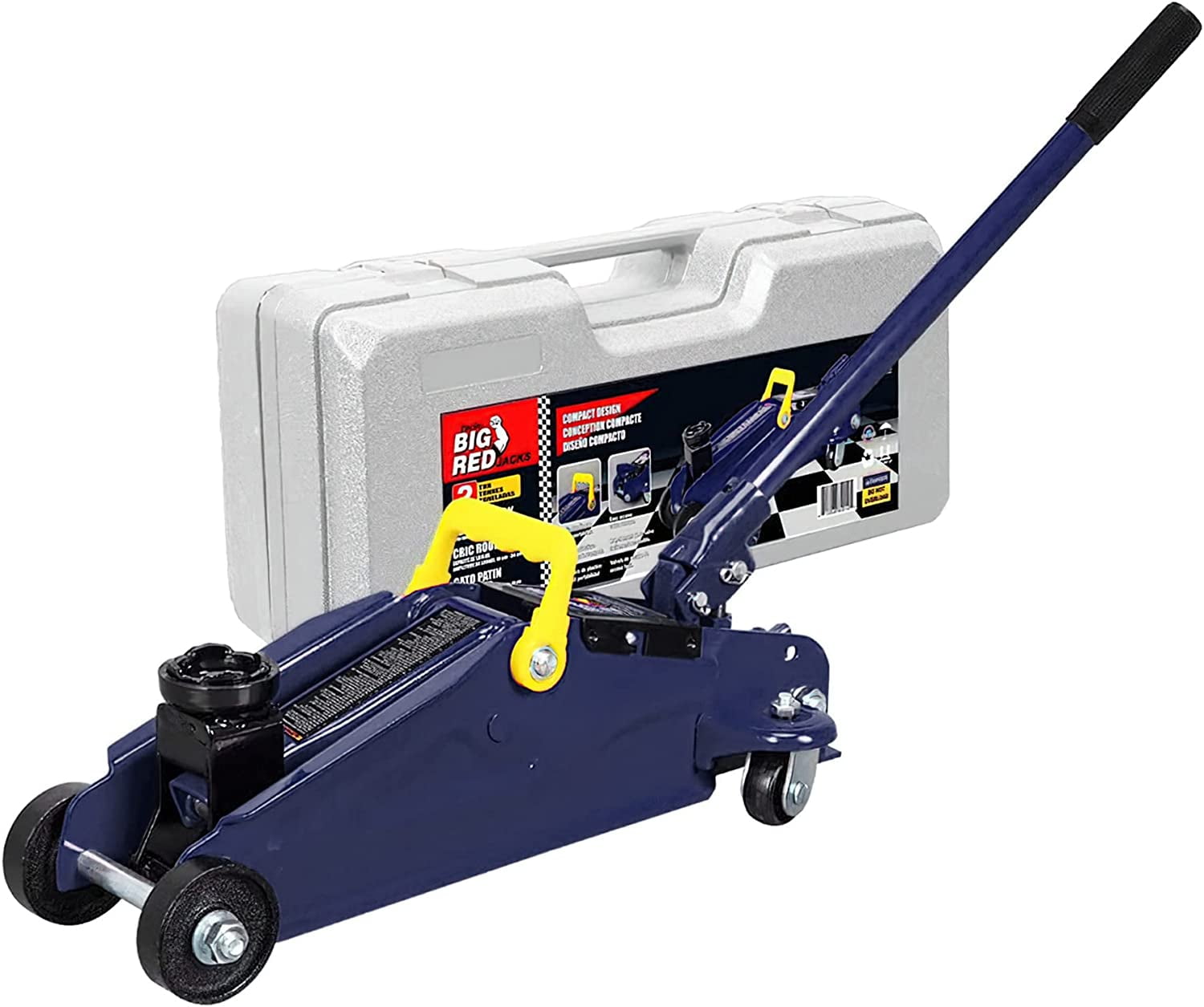 TCE 2 Ton Hydraulic Floor Jack Trolley Car Jack with Protable Storage ...