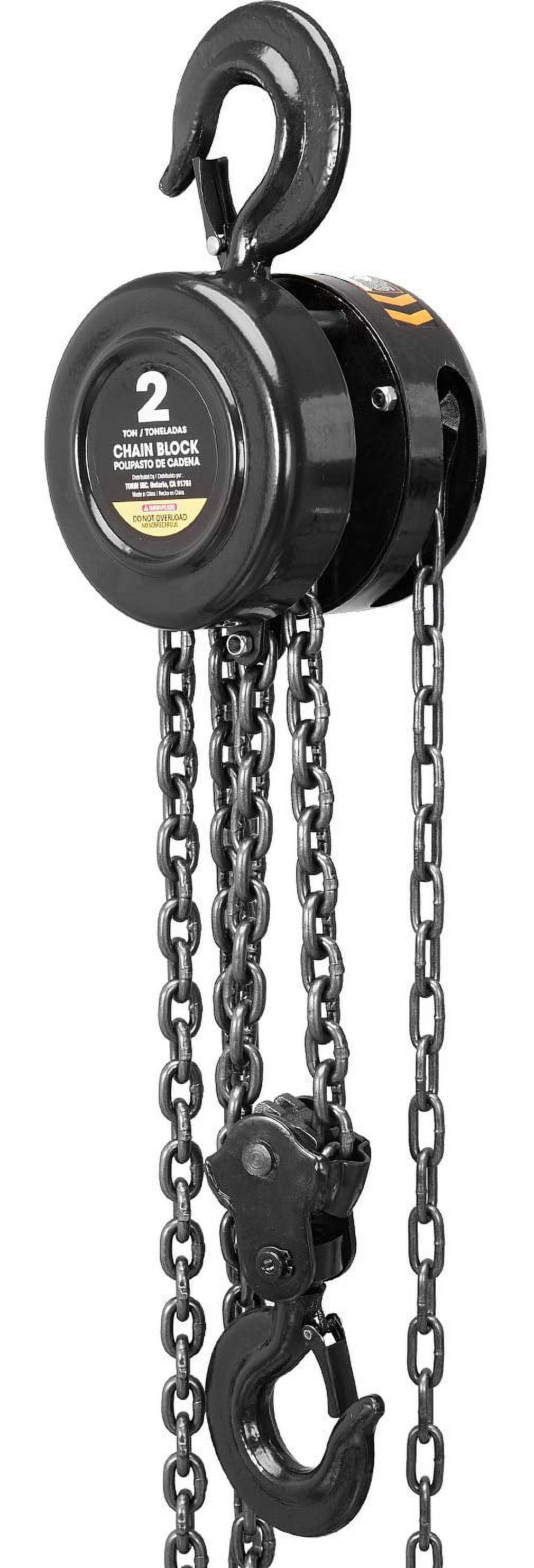 TCE 2 Ton Manual Hand Lift Steel Chain Block Hoist with 2 Hooks,4,000 ...