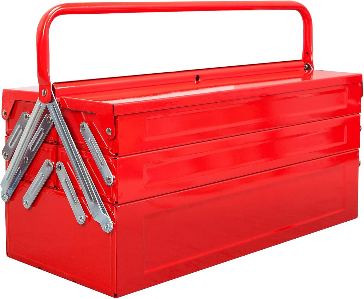 TCE ATB102U Torin 16" Hip Roof Style Portable Steel Tool Box with Metal ...