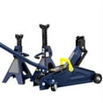 TCE 2 Ton Hydraulic Trolley/Floor Jack Combo with 2 Jack Stands, Blue ...