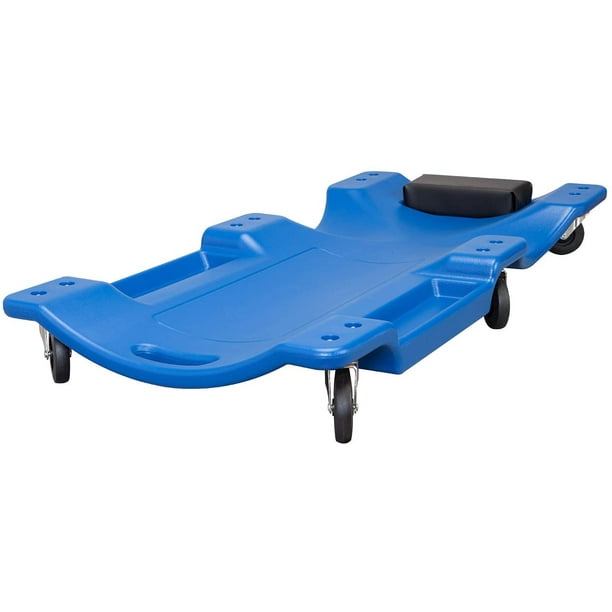 TCE Plastic Rolling Garage/Shop Creeper: 40" Mechanic Cart with Padded ...