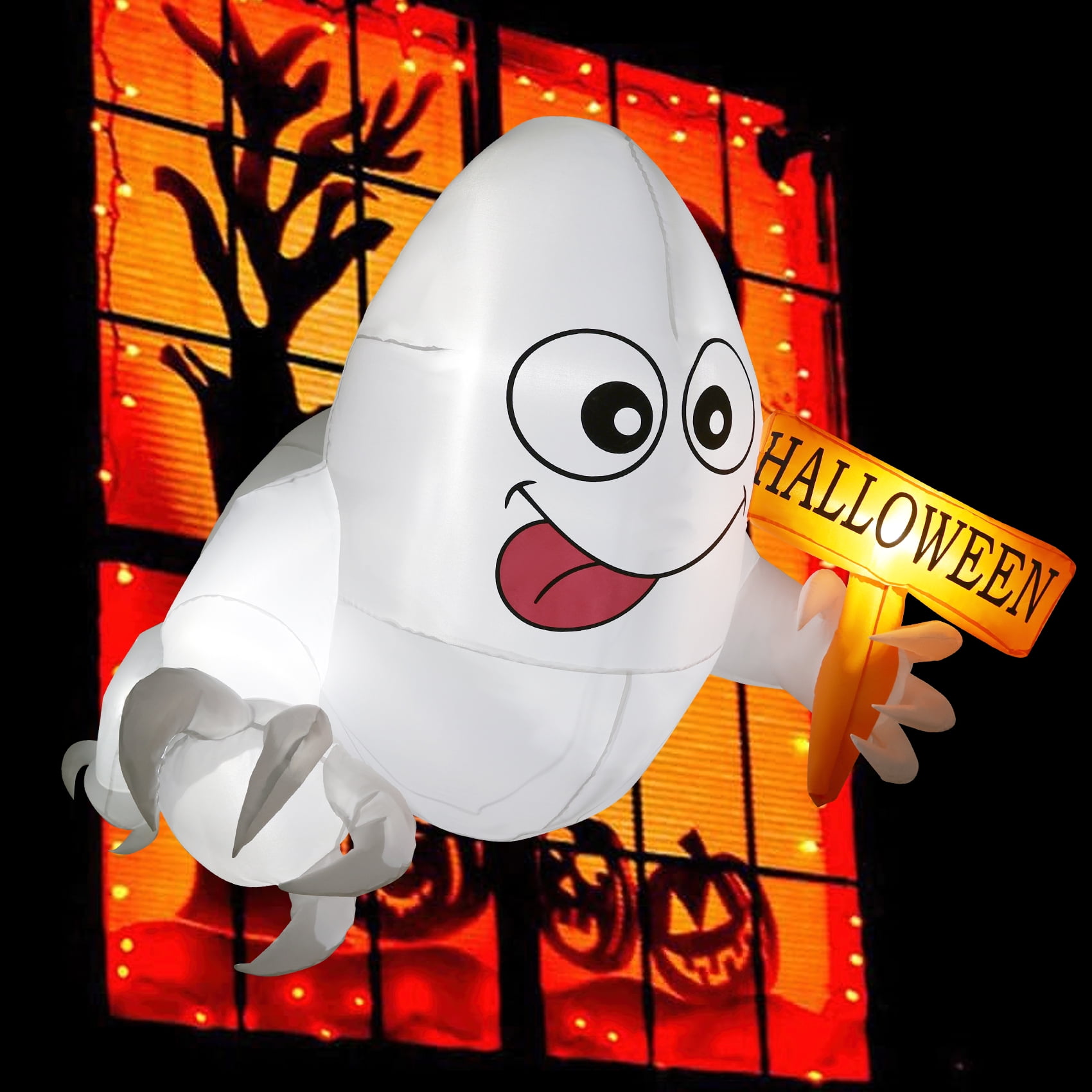 TCFUNDY Halloween Inflatable Ghost Outdoor Decorations with Built-In ...