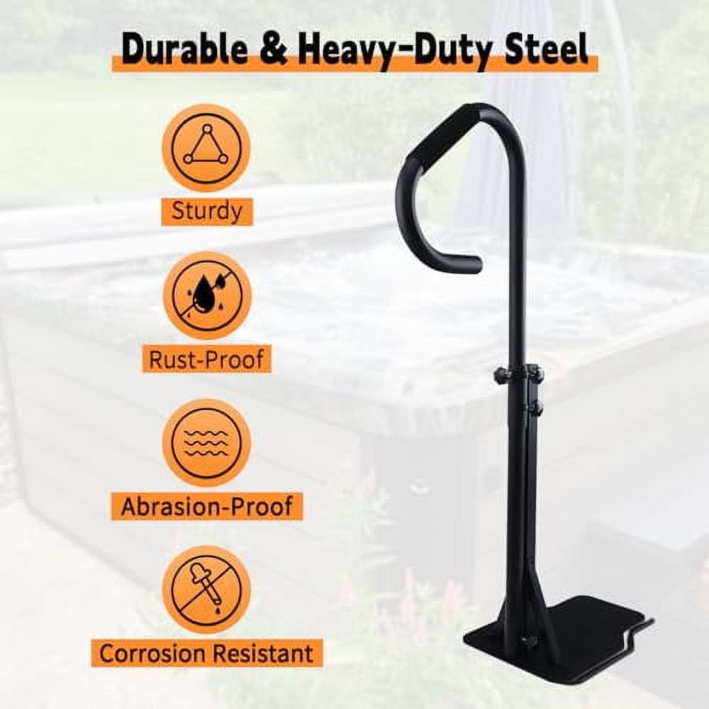 TCFUNDY Hot Tub Handrail, Adjustable 60" Slide Spa Hot Tub Hand Rail ...