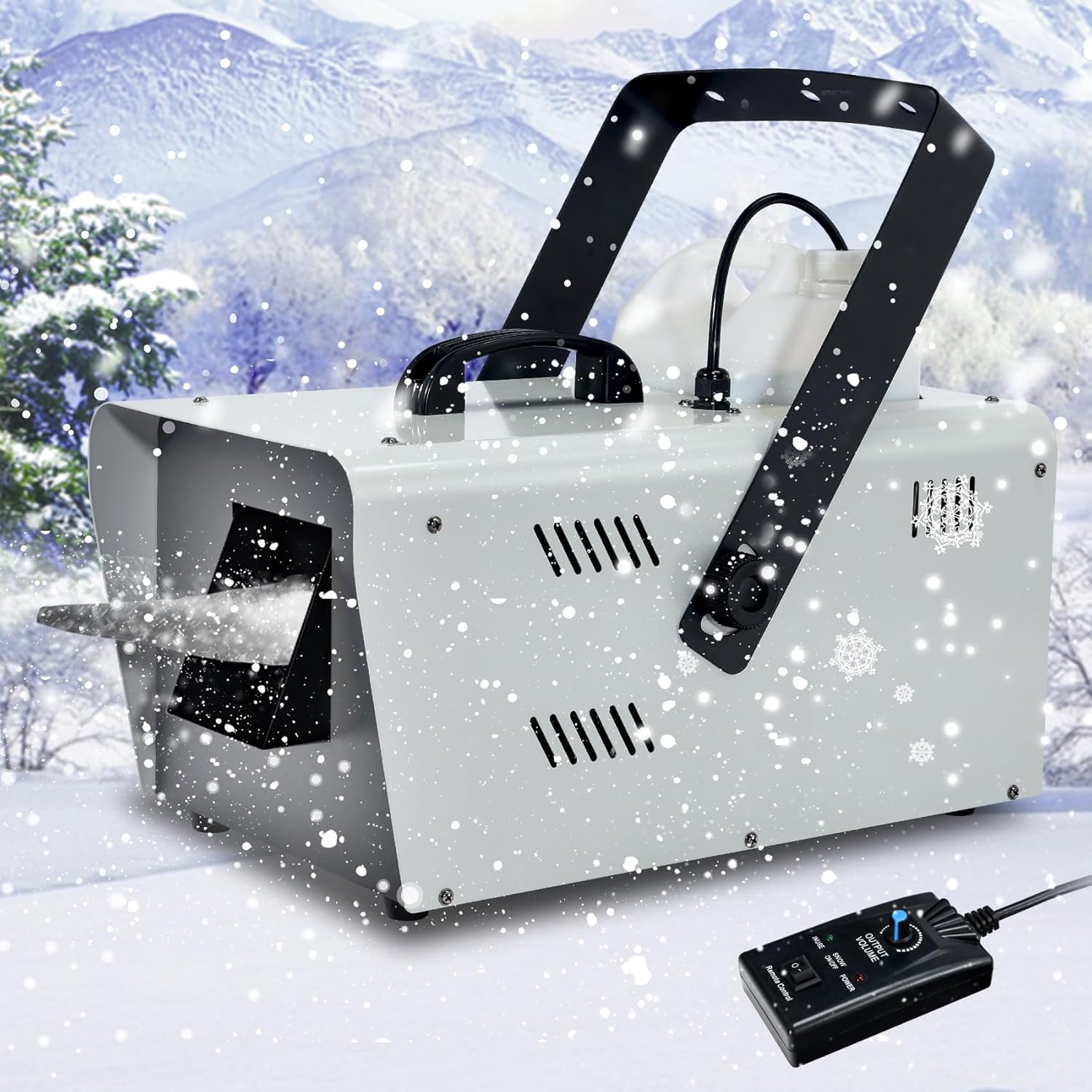 TCFUNDY Snow Machine 1500W Snow Making Machine Snowflake Maker for ...