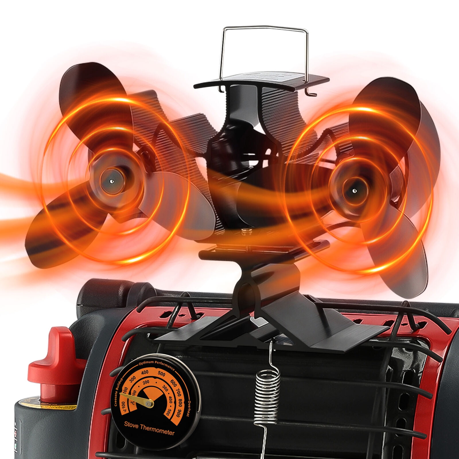 TCFUNDY Stove Fan Heat Powered for Buddy and Mr Heater Wood Burner ...