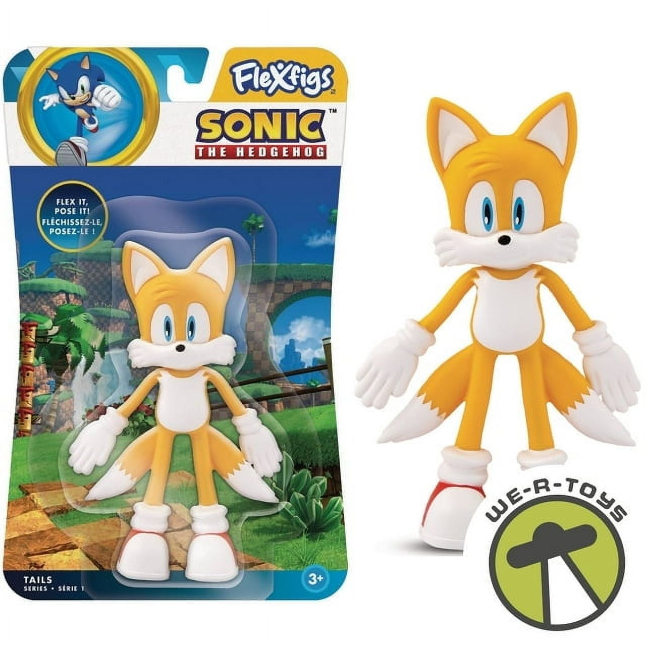 Bend'ems Sonic the Hedgehog Tails Action Figure, Bendable Flexfigs 2024 ...