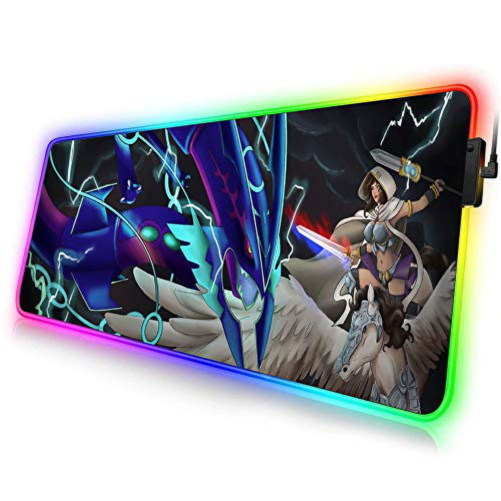 TCG Mashup Dragon Vs. Magic Warrior 14 X 24 in LED Playmat w/ Stitched ...