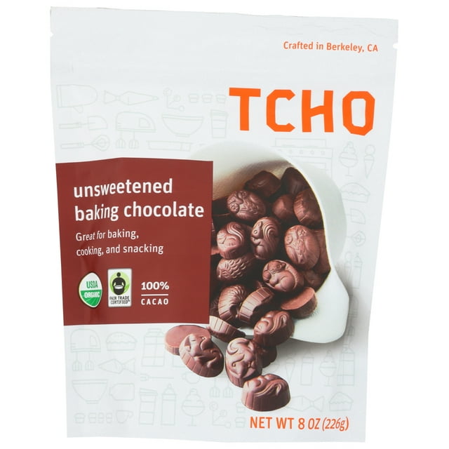 TCHO Chocolate Unsweetened Organic Baking Chocolate, 8 oz - Walmart.com