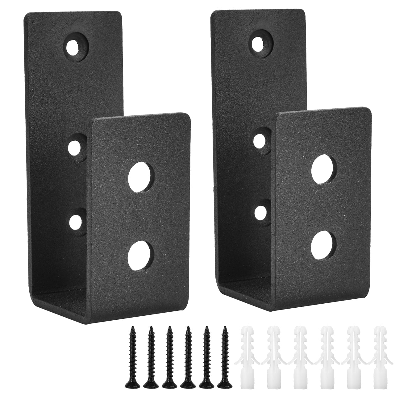 TCHOSUZ Door Barricade Brackets, Set of 2 Heavy Duty Carbon Steel 2x4 ...