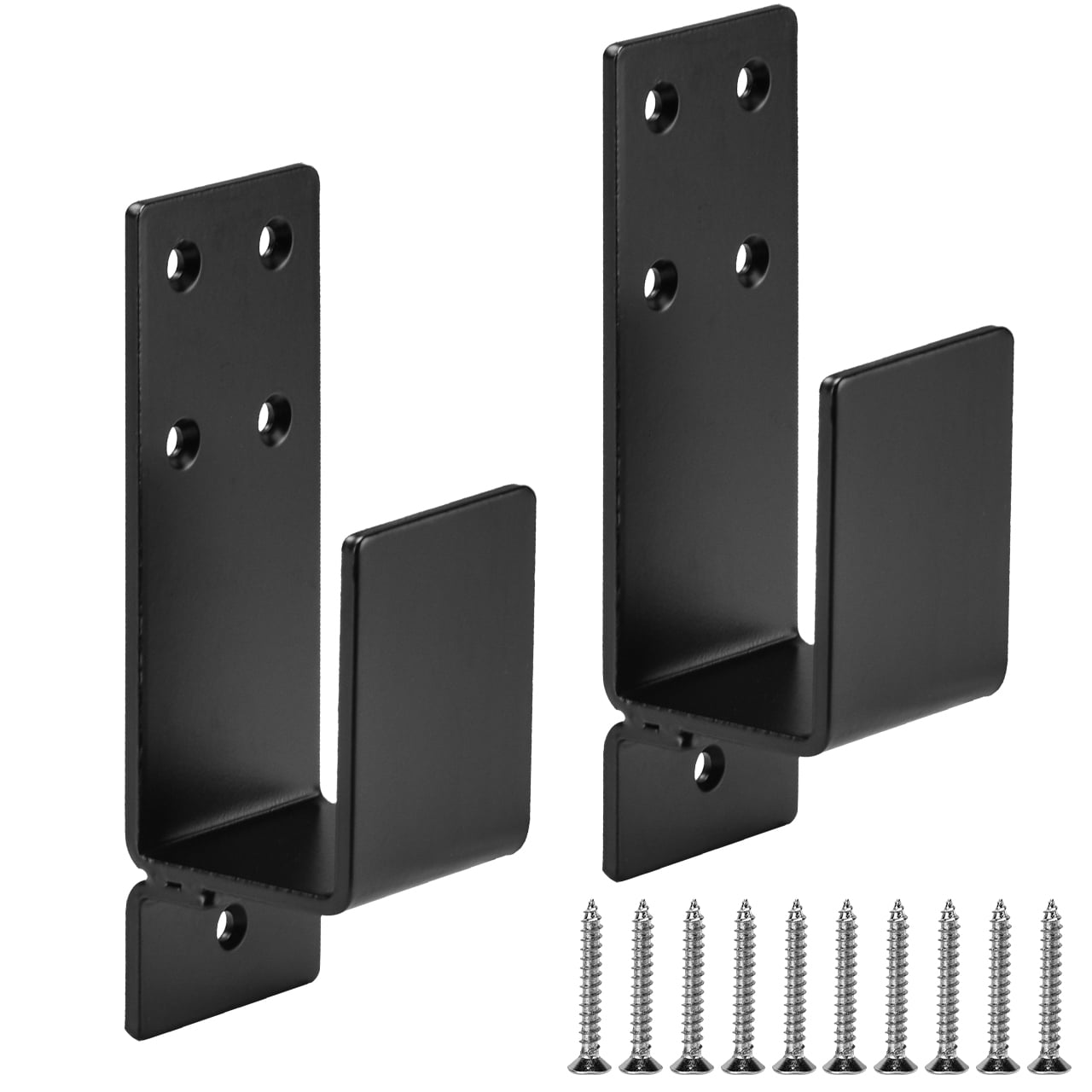 TCHOSUZ Door Barricade Brackets, Set of 2 Heavy Duty Carbon Steel 2x4 ...