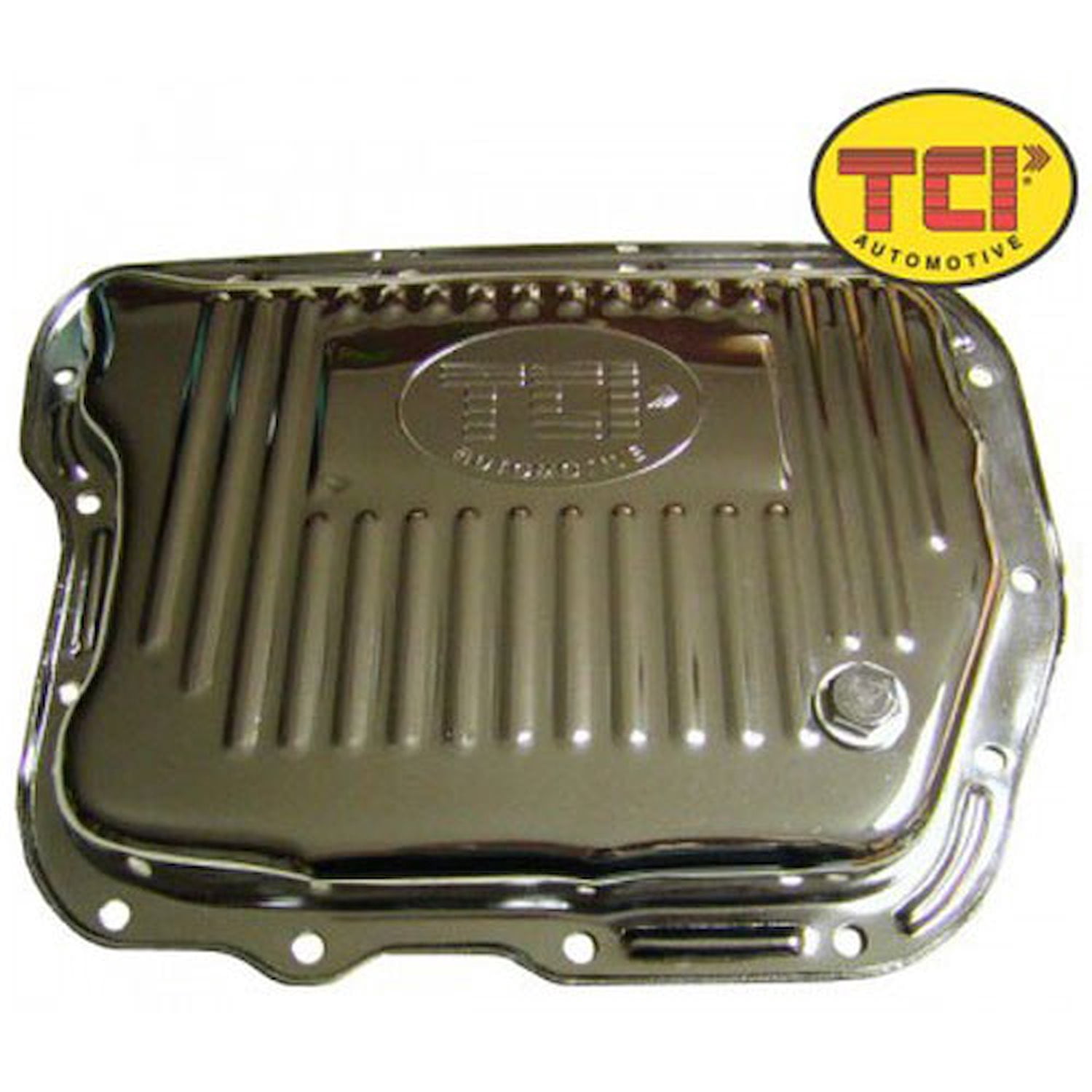TCI 128011 Chrome-Plated Steel Transmission Pan Fits select: 1980-1986 ...