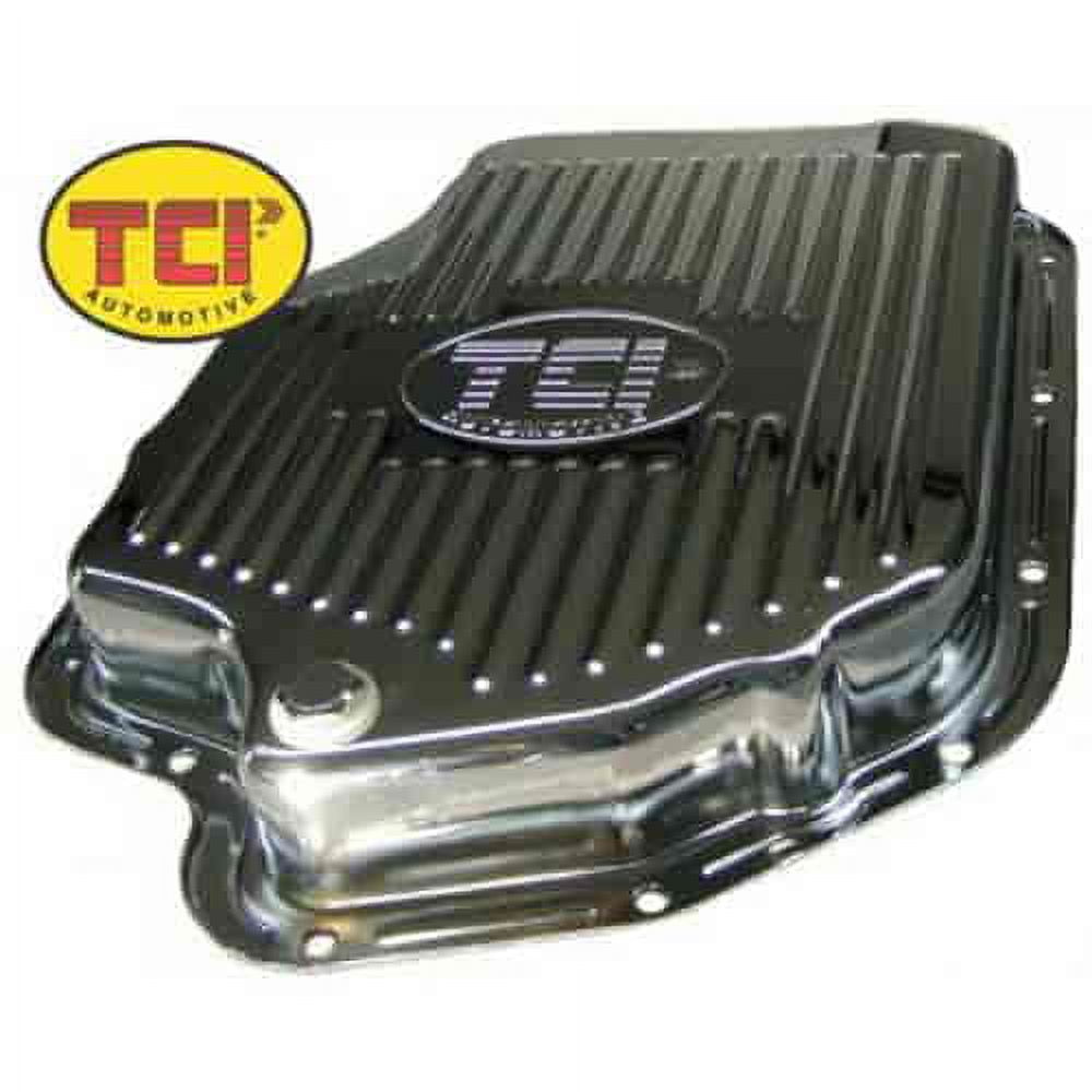 TCI 228011 Chrome-Plated Steel Transmission Pan Fits select: 1988-1992 CHEVROLET GMT-400, 1969 ...