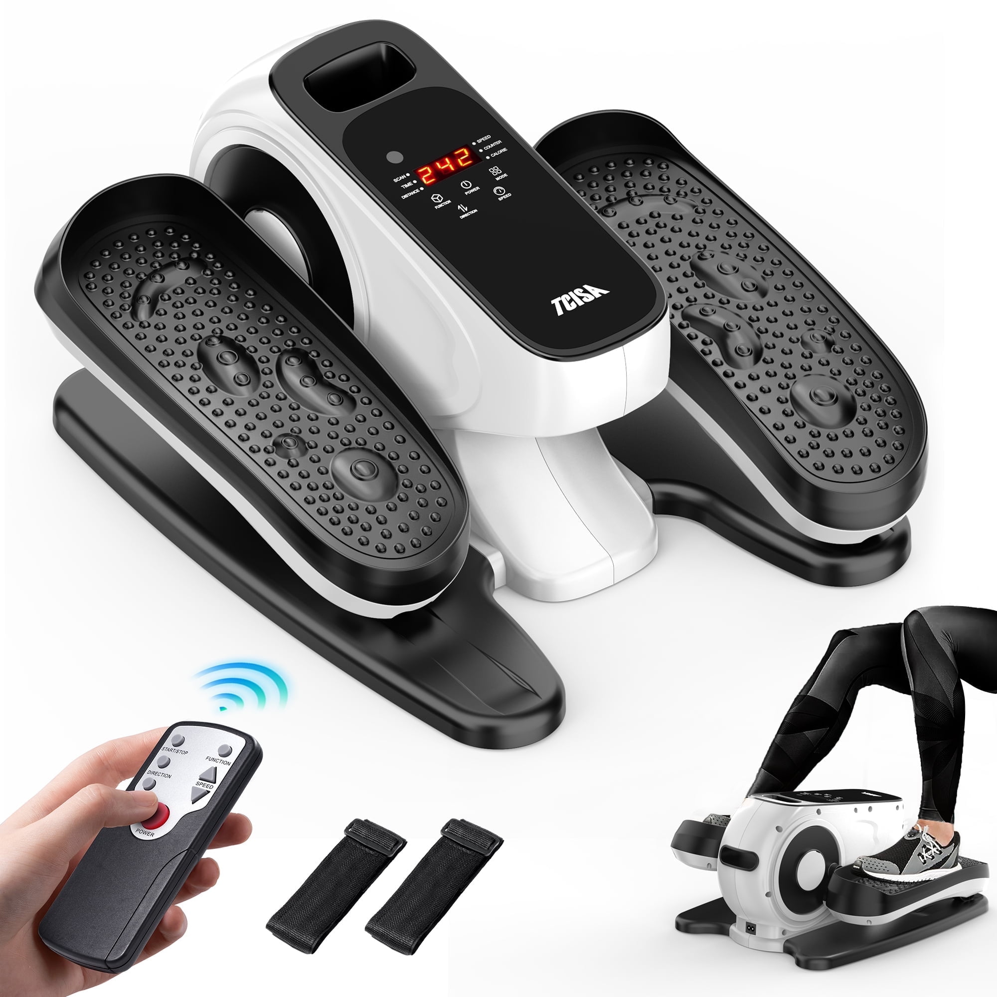 Tcisa Under Desk Elliptical Machine, Compact Electric Pedal Exerciser ...