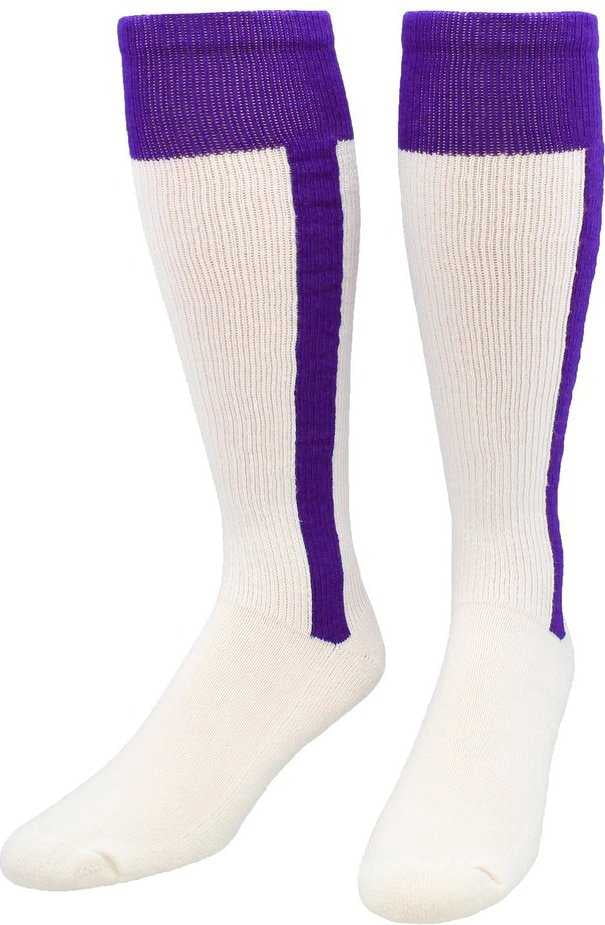 TCK 2-N-1 Premium Knee High Stirrup Socks - Purple White - Walmart.com