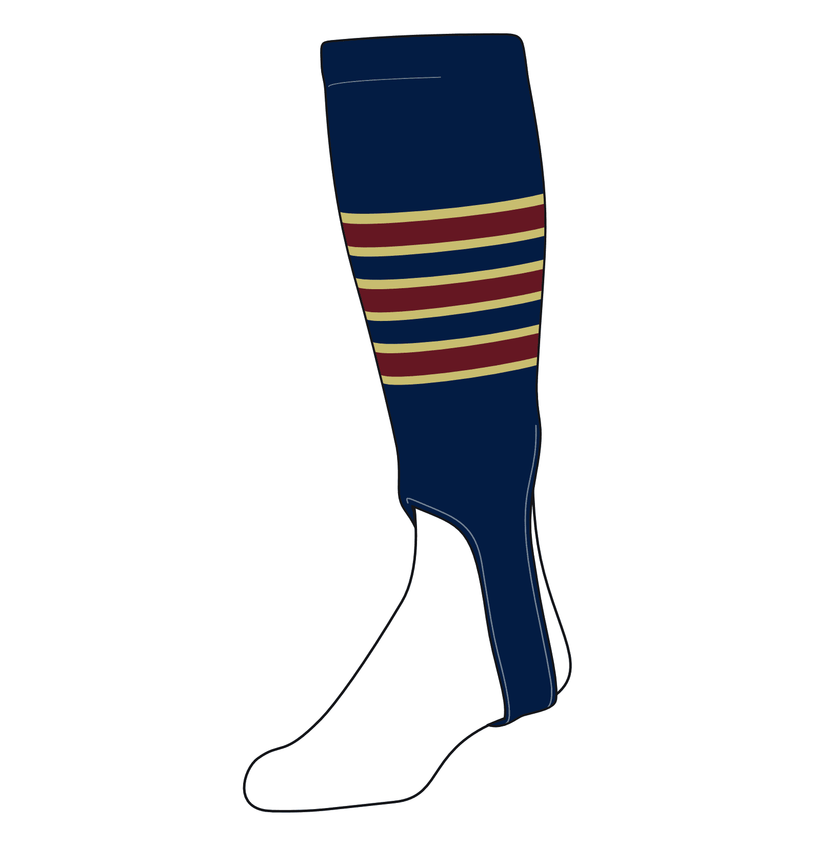 TCK Baseball Stirrups Large (300D, 5in) Navy, Vegas Gold, Cardinal ...