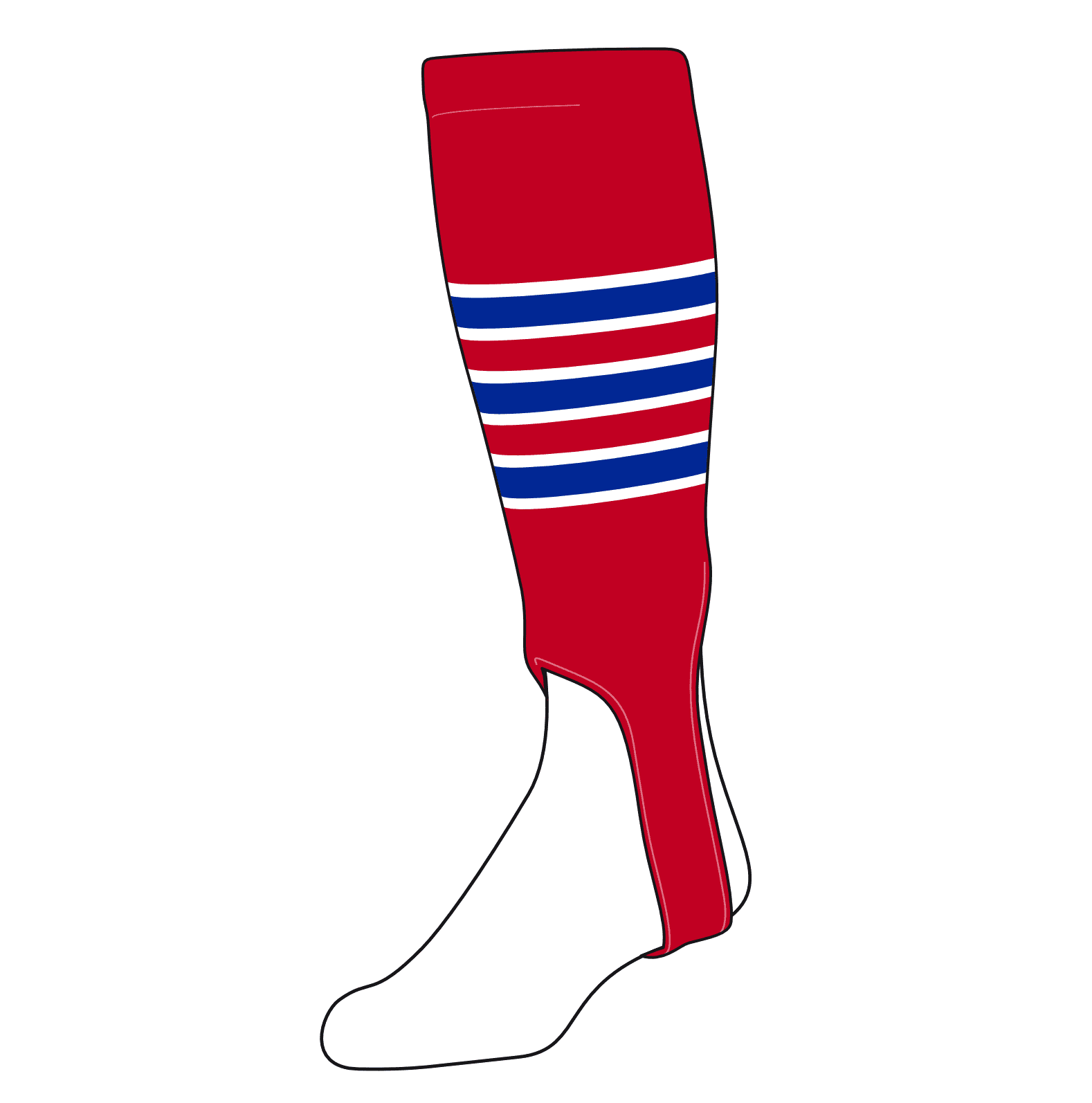 TCK Baseball Stirrups Large (300D, 5in) Red, White, Navy - Walmart.com
