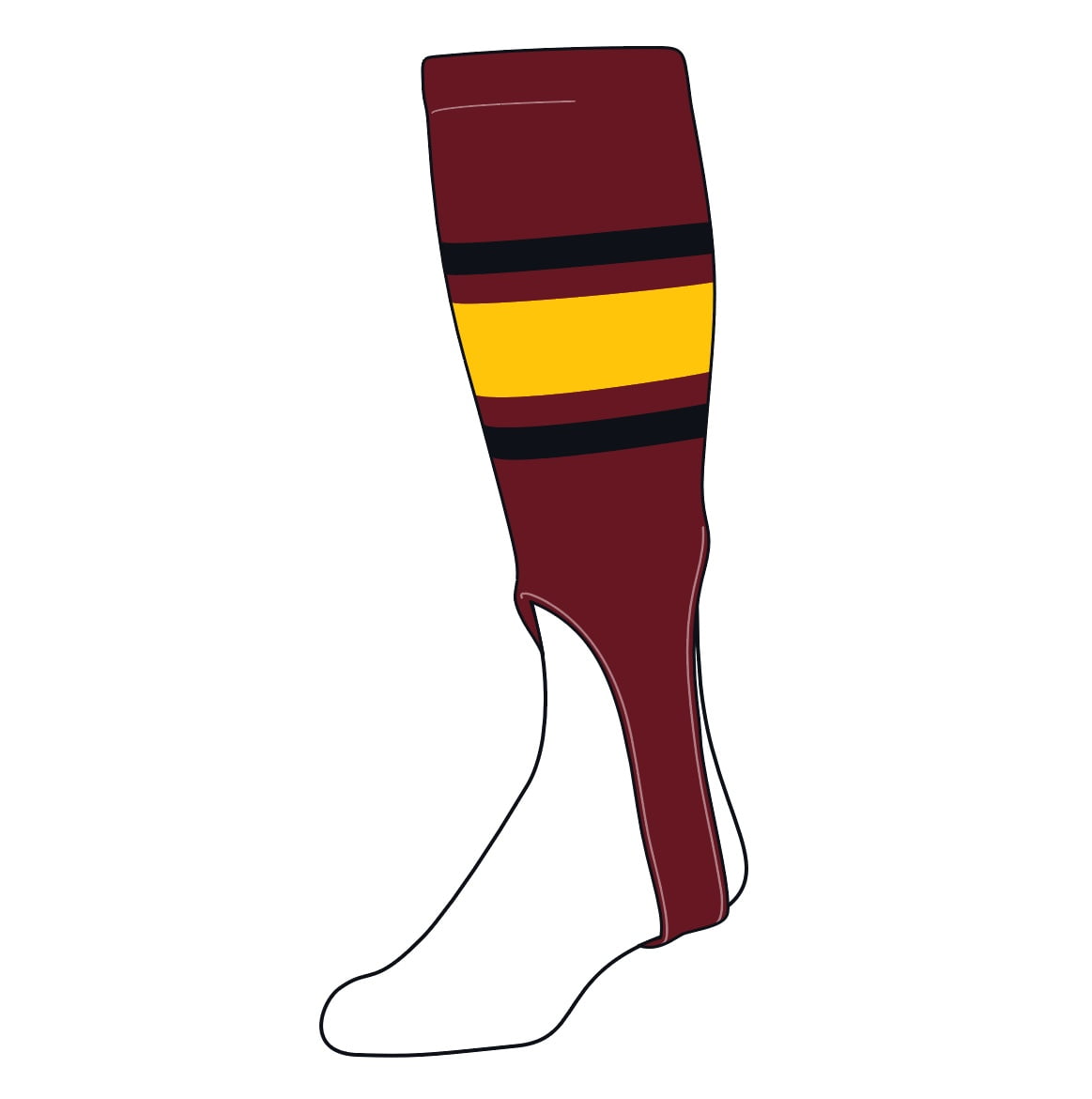 TCK Baseball Stirrups Large (300E, 7in) Cardinal, Black, Gold - Walmart.com