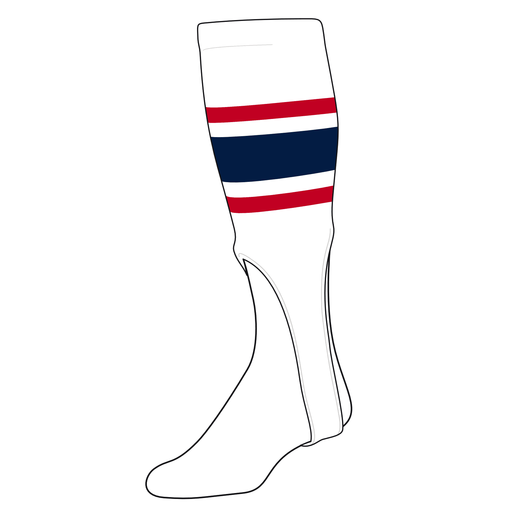TCK Baseball Stirrups Large (300E, 9in) White, Red, Navy - Walmart.com