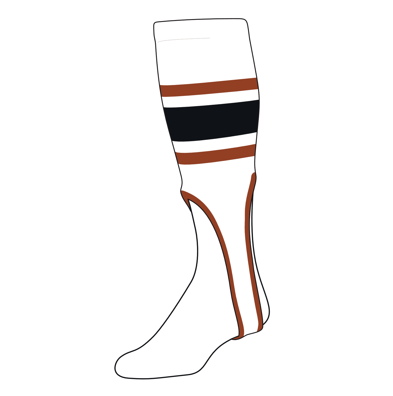 TCK Baseball Stirrups Large (300E, 9in) White, Texas Orange, Black, OE ...