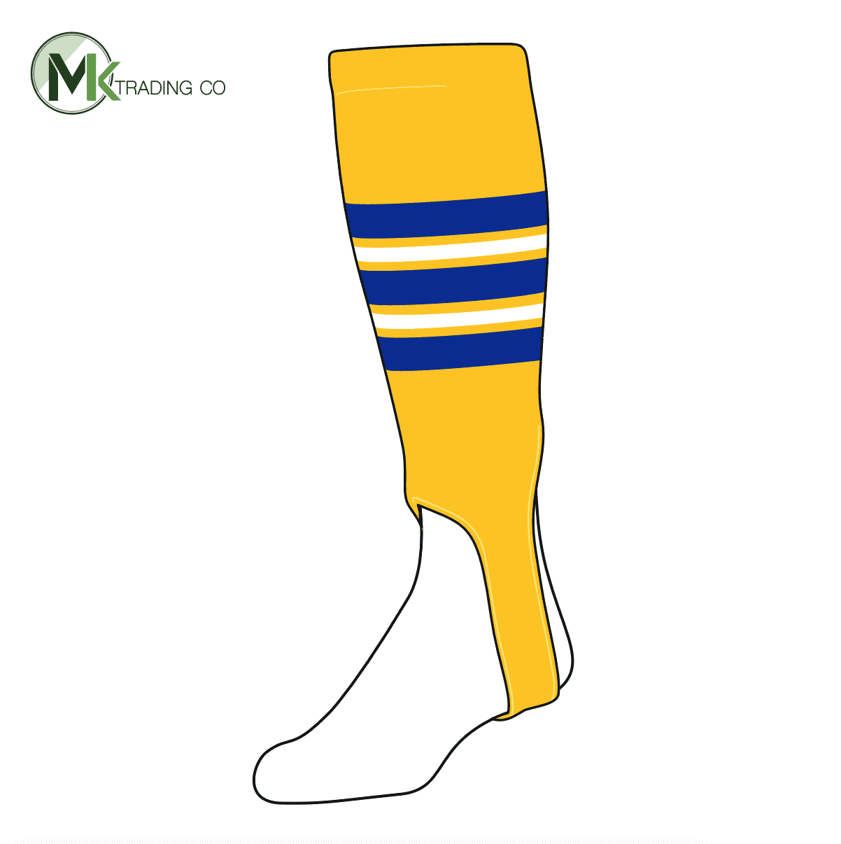 TCK Baseball Stirrups Large (300F, 5in) Gold, Royal, White - Walmart.com