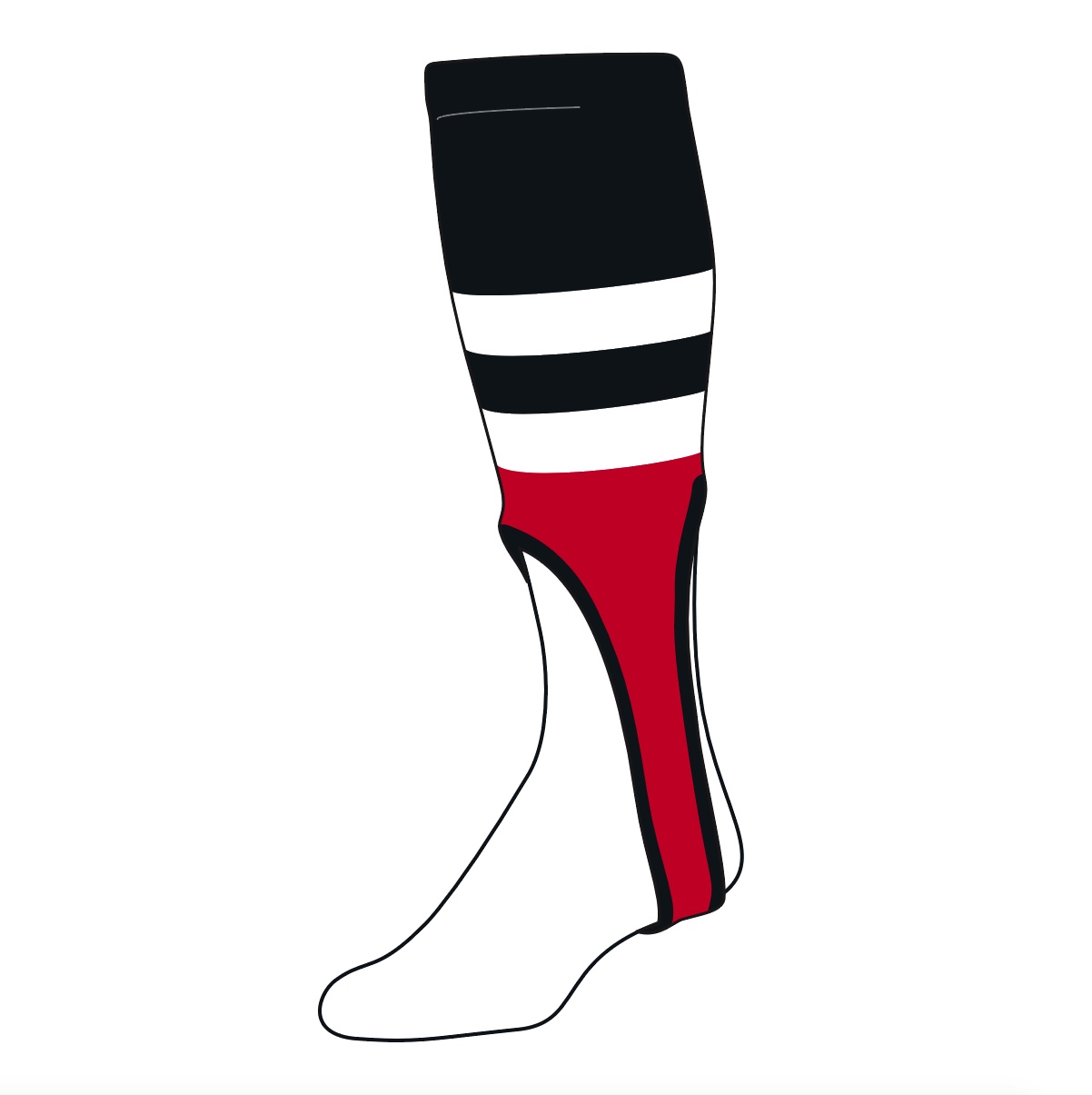 TCK Baseball Stirrups Large (300G, 9in) Black, White, Red, OE Red ...