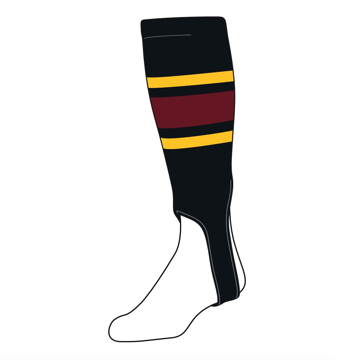 TCK Baseball Stirrups Large PRO (700E, 5in) Black, Gold, Cardinal ...