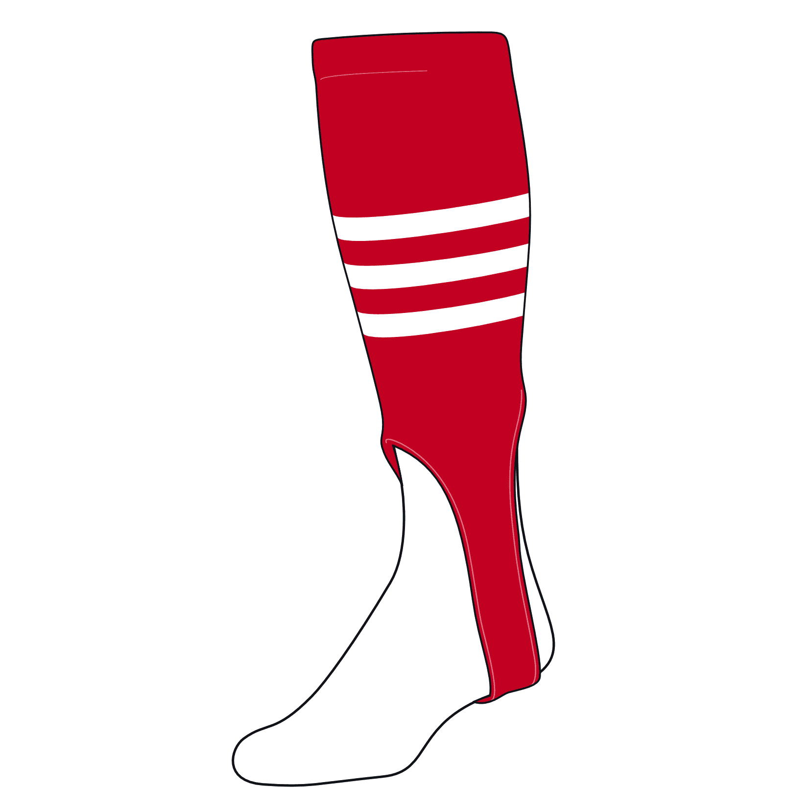 TCK Baseball Stirrups Medium (200B, 7in) Red, White - Walmart.com