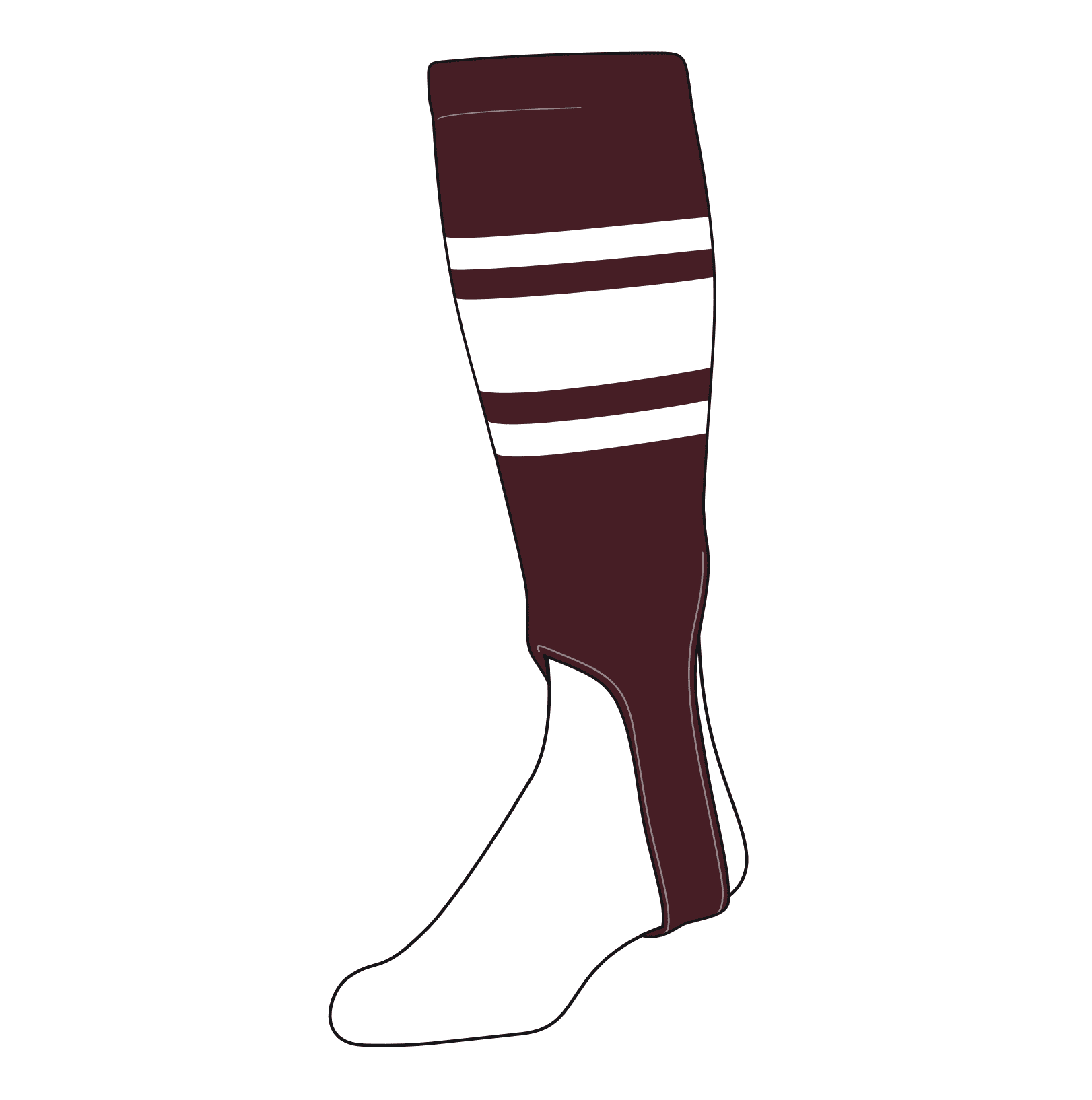TCK Baseball Stirrups Medium (200C, 5in) Maroon, White - Walmart.com