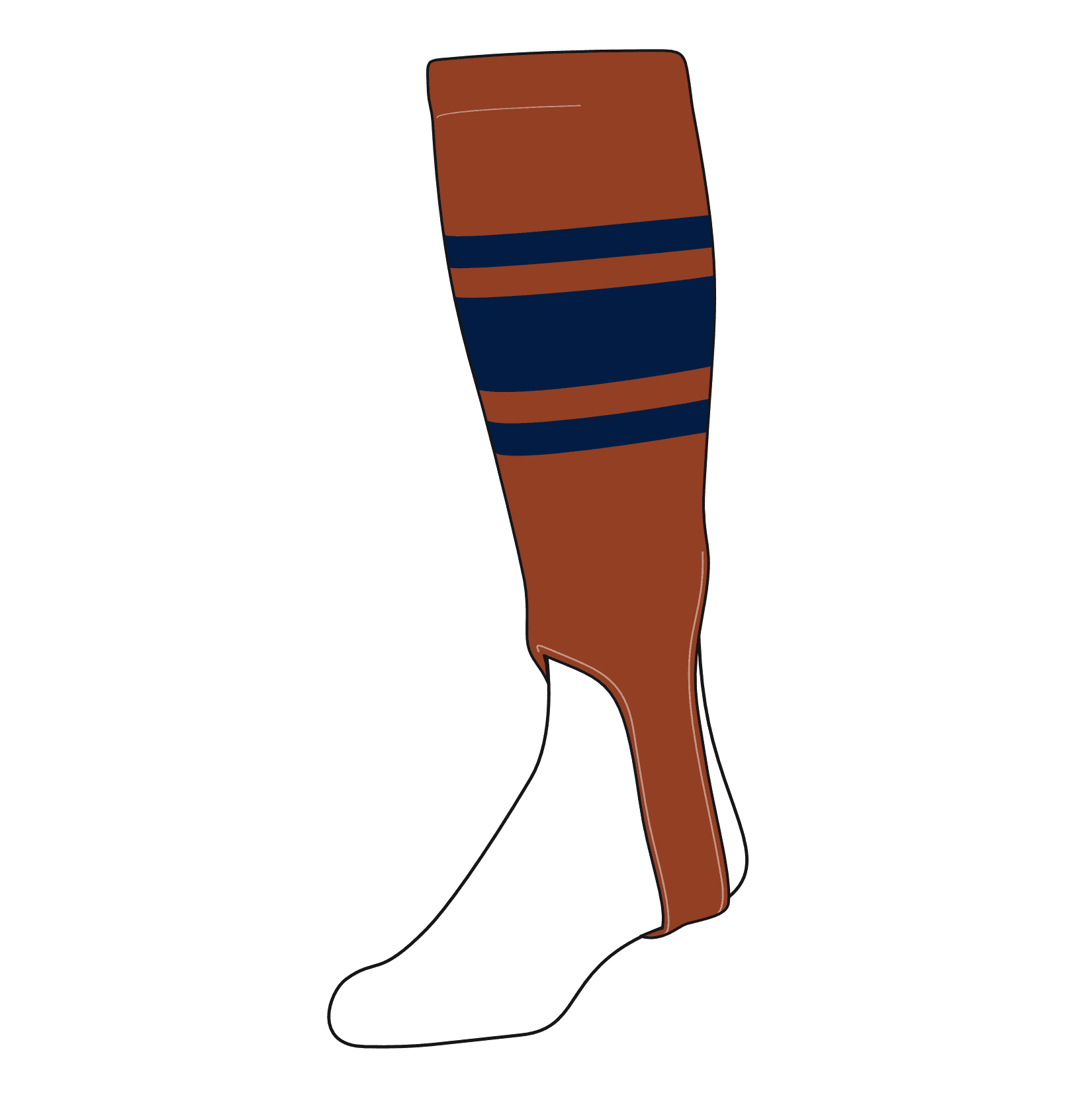 TCK Baseball Stirrups Medium (200C, 5in) Texas Orange, Navy - Walmart.com