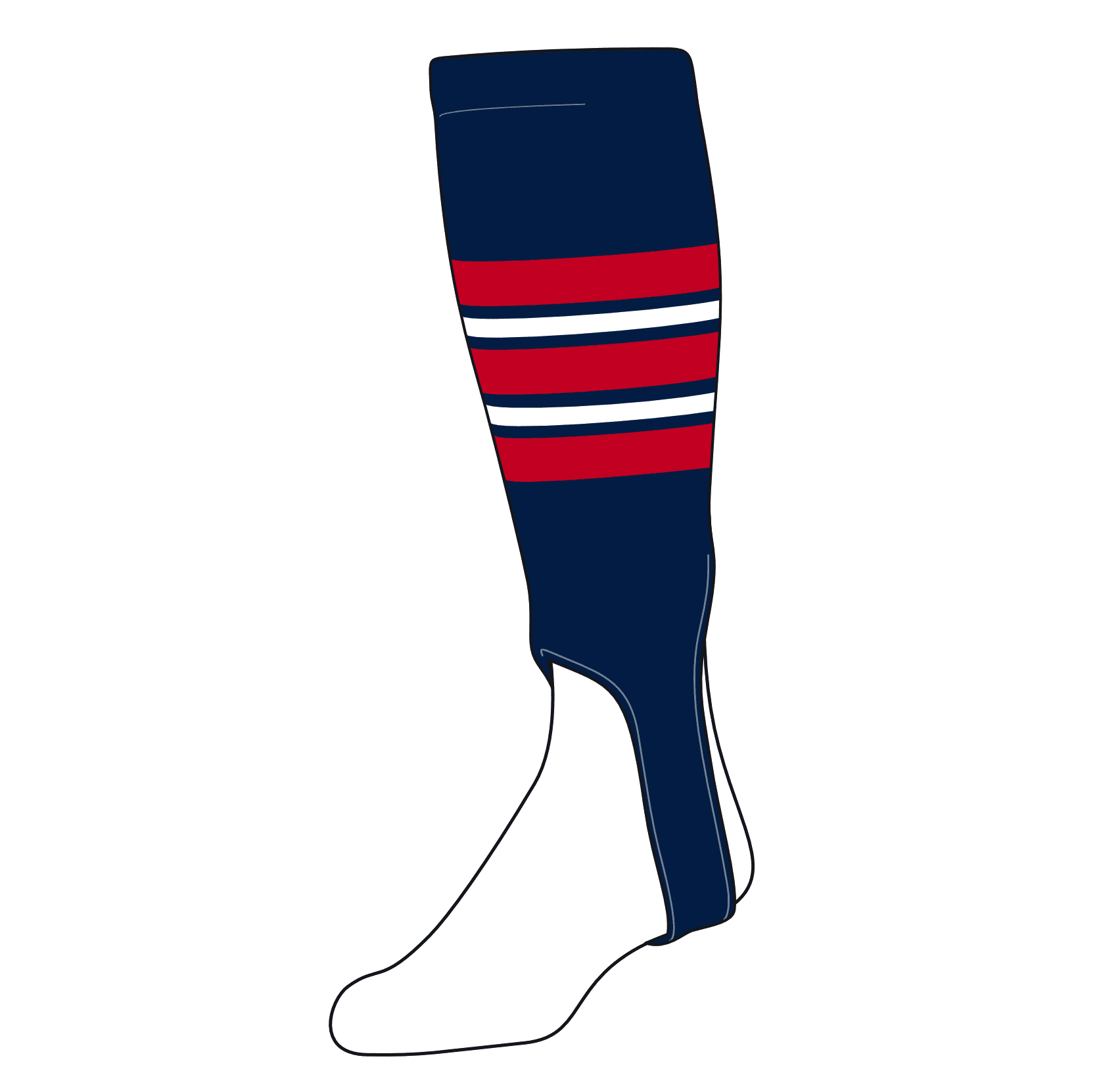 TCK Baseball Stirrups Medium (200F, 5in) Navy, Red, White - Walmart.com