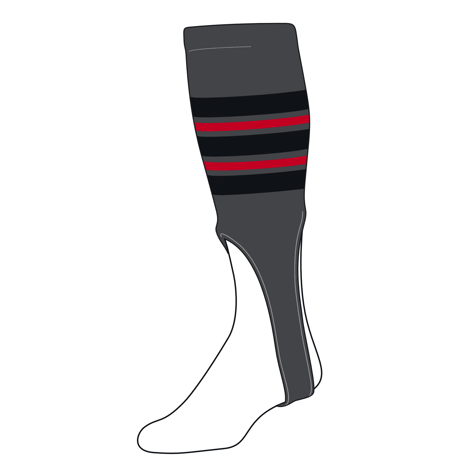TCK Baseball Stirrups Medium (200F, 9in) Graphite, Black, Red - Walmart.com