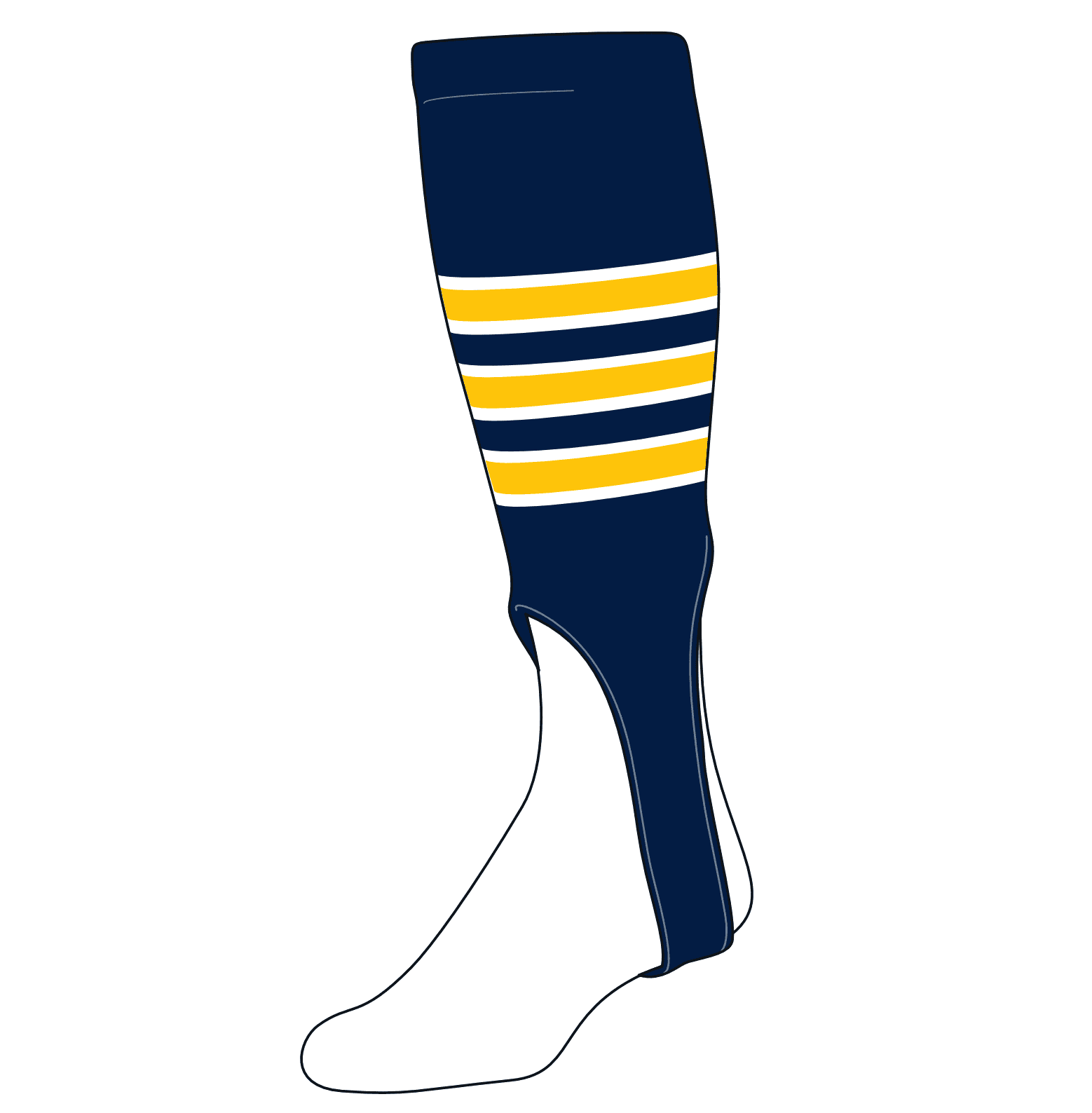 TCK Baseball Stirrups Small/Youth (100D, 6in) Navy, White, Gold ...
