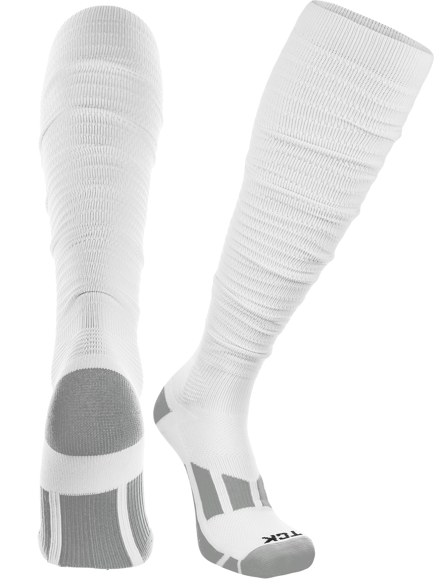 TCK Scrunch Football Knee High Socks - White - Walmart.com