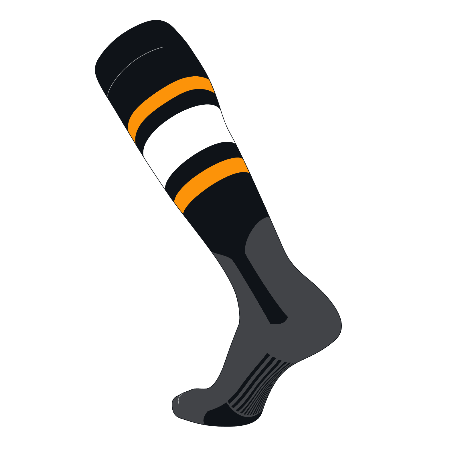 TCK Elite Baseball Knee High Stirrup Socks (E, 7in) Black, Dk Gold ...
