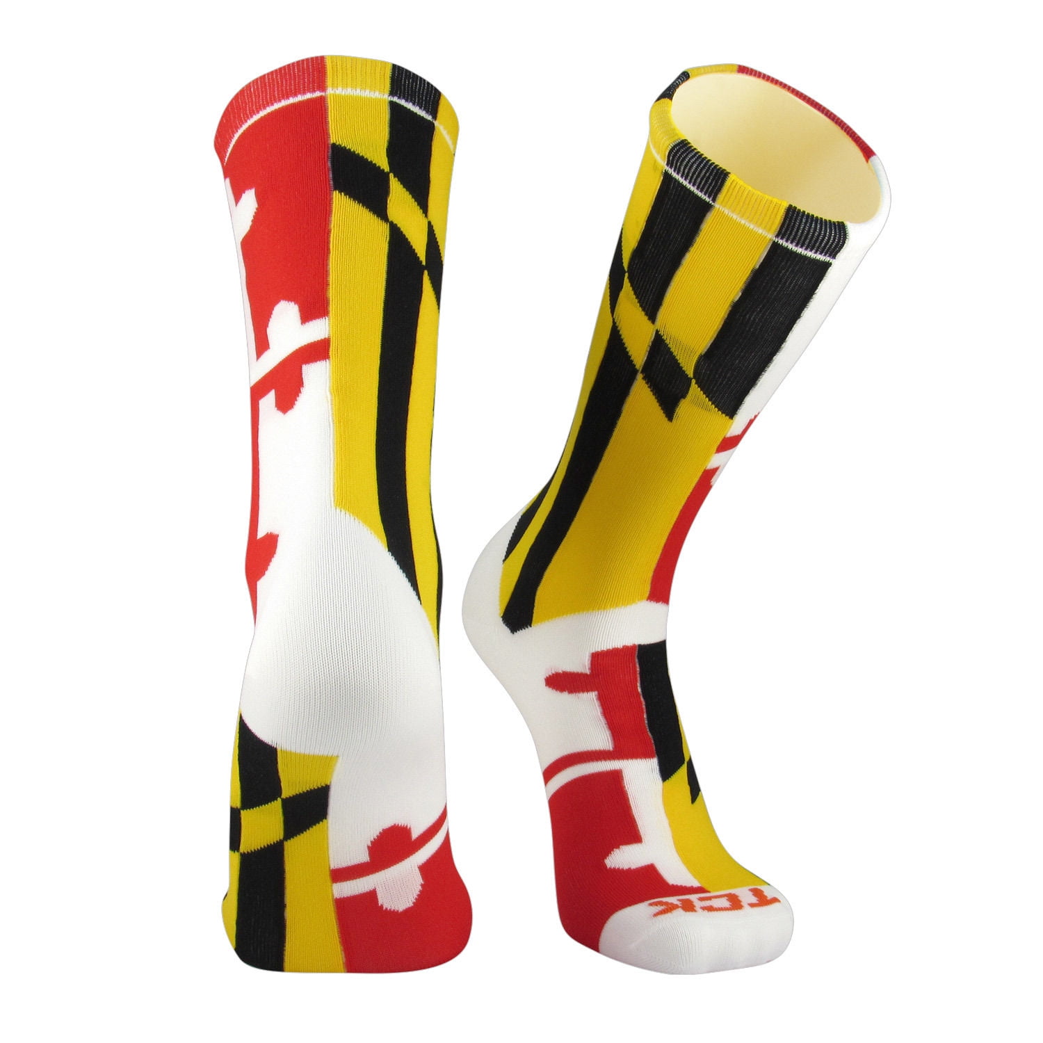 TCK Elite Flag Socks - MARYLAND - White/Red/Gold/Black - proDRI NEW ...