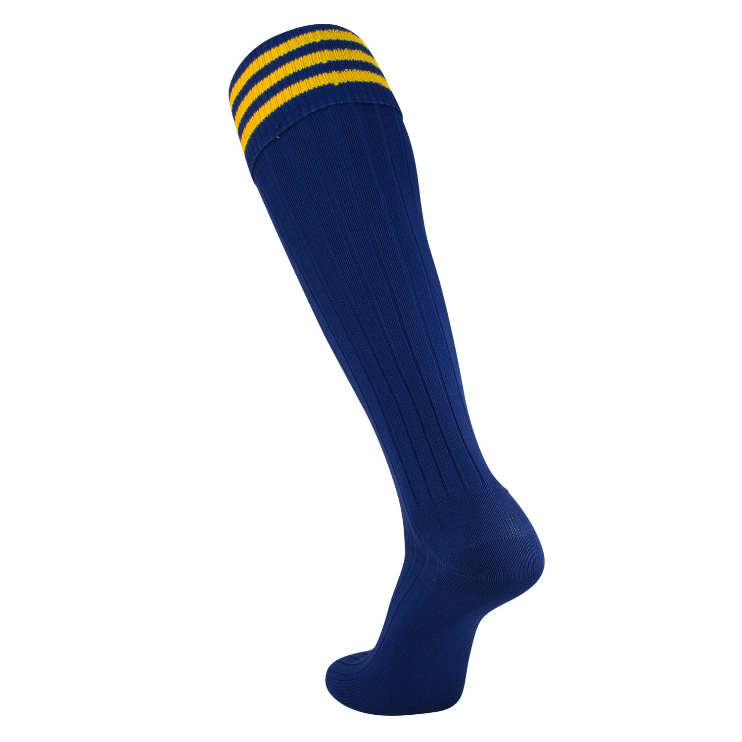 TCK Euro 3-Stripe Soccer Socks - Navy Gold - Walmart.com