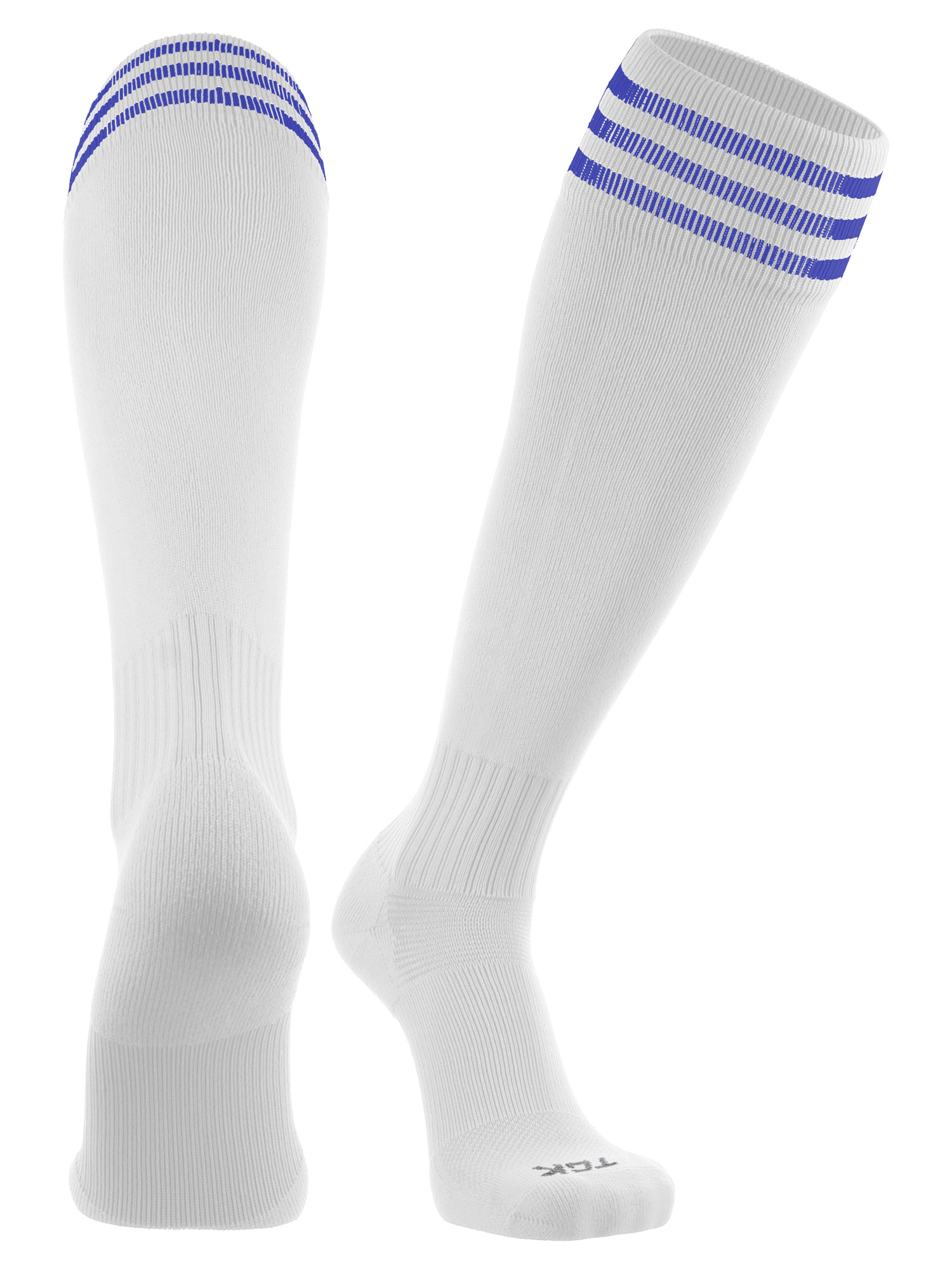 TCK Finale 3-Stripe Soccer Socks - White Royal - Walmart.com