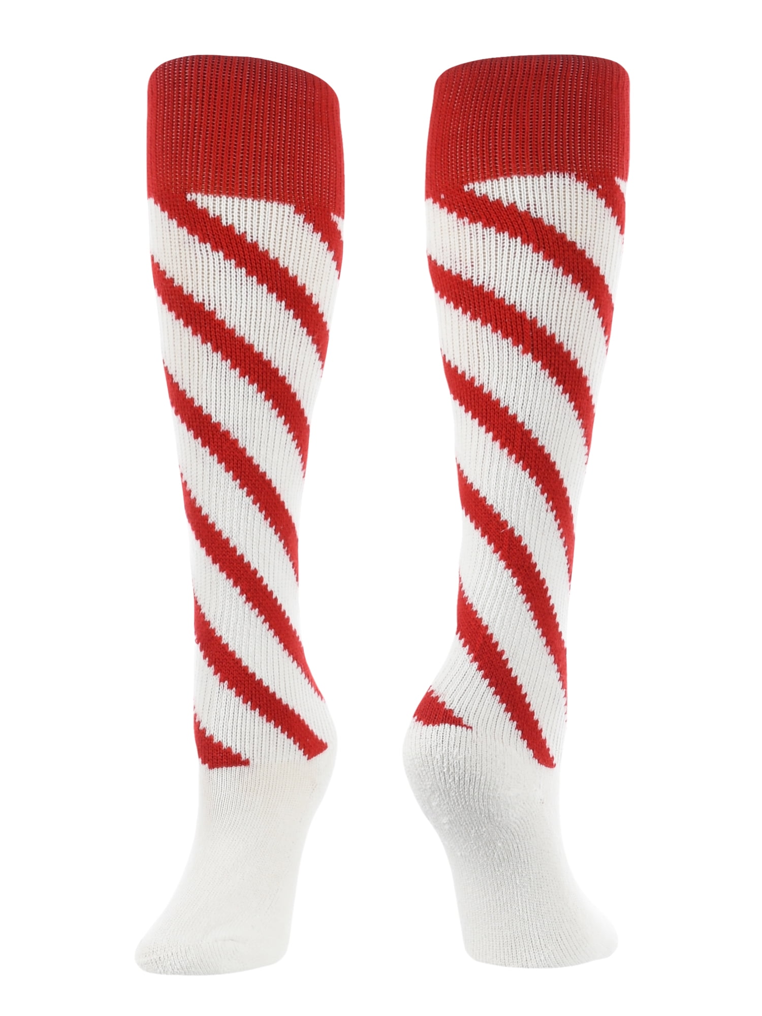 Candy Stripes Knee High softball Socks (White/Scarlet/Scarlet, Small ...