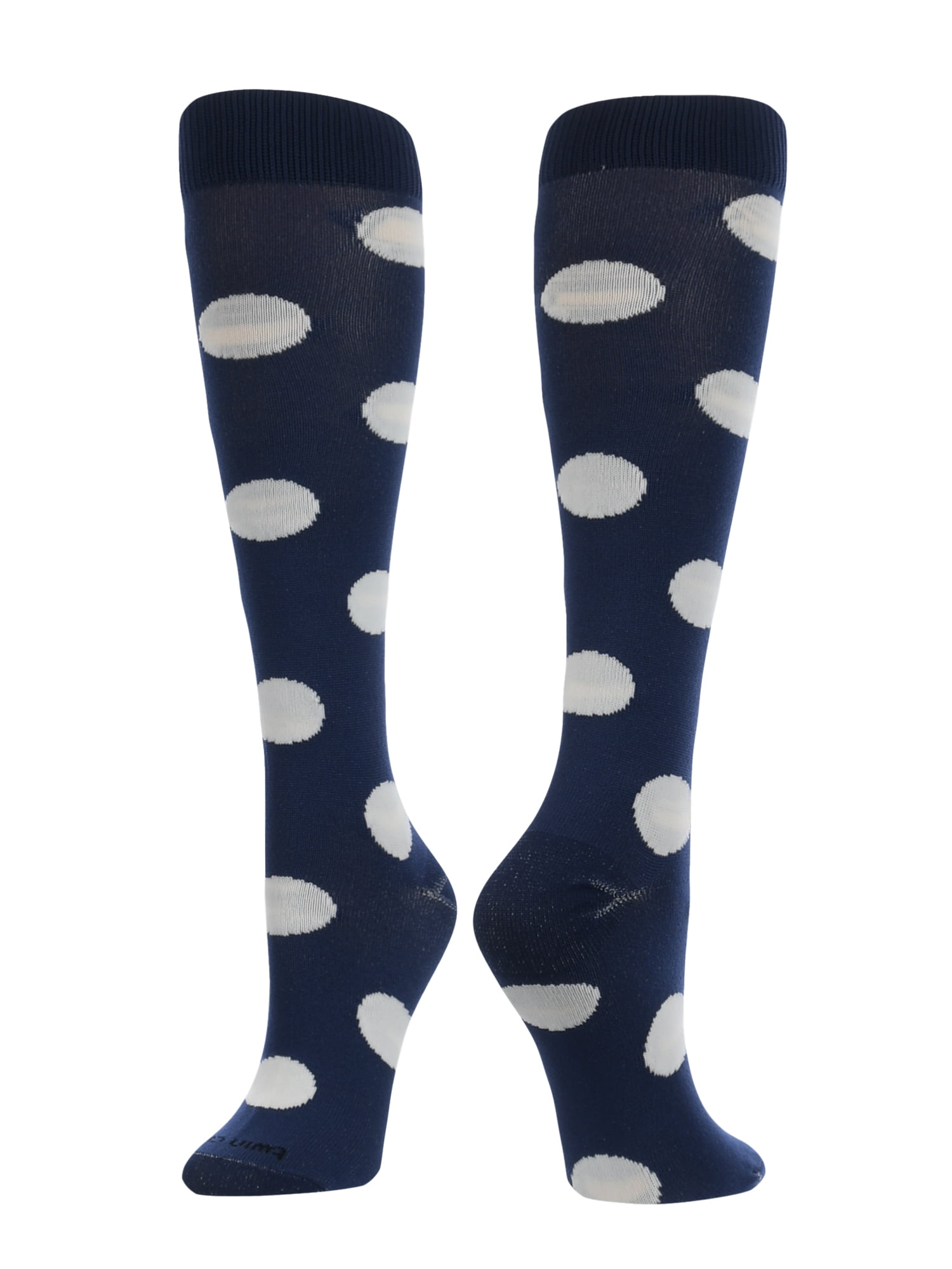 TCK Krazisox Polkadot Knee High Socks - Navy White - Walmart.com