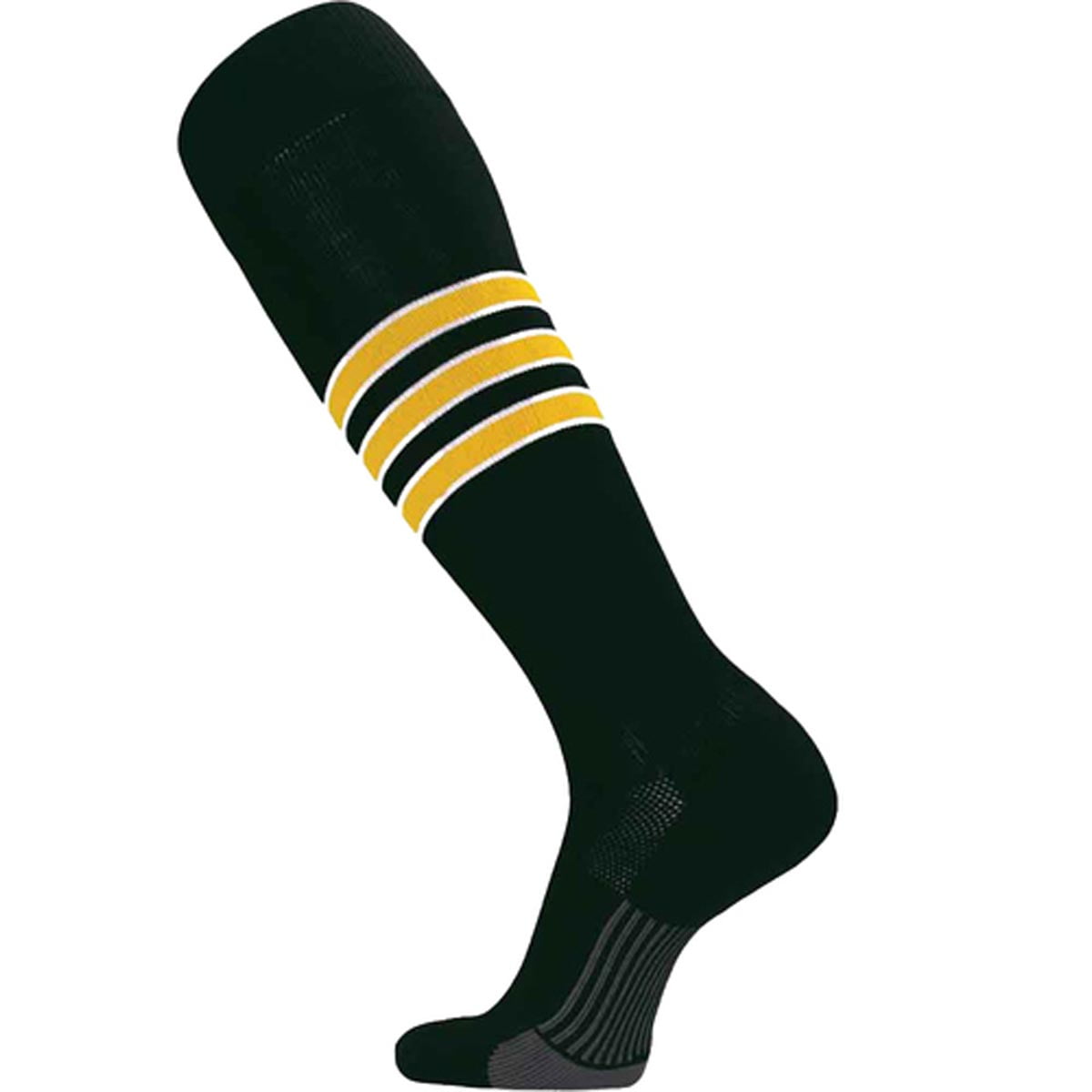 TCK Performance Baseball/Softball Socks (Black/White/Vegas Gold, Medium ...