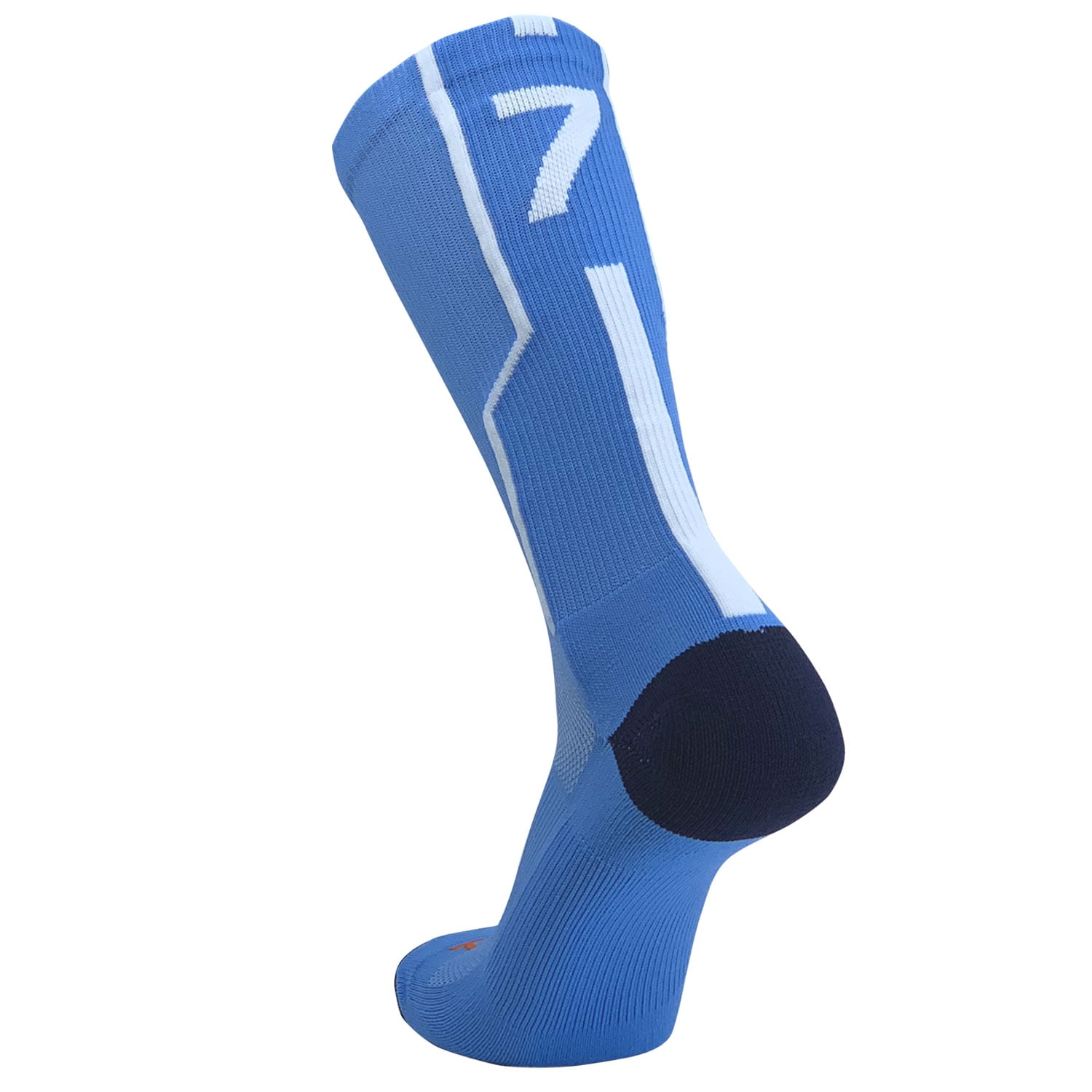 TCK Player ID Jersey Number Single Crew Sock - Carolina Blue White ...