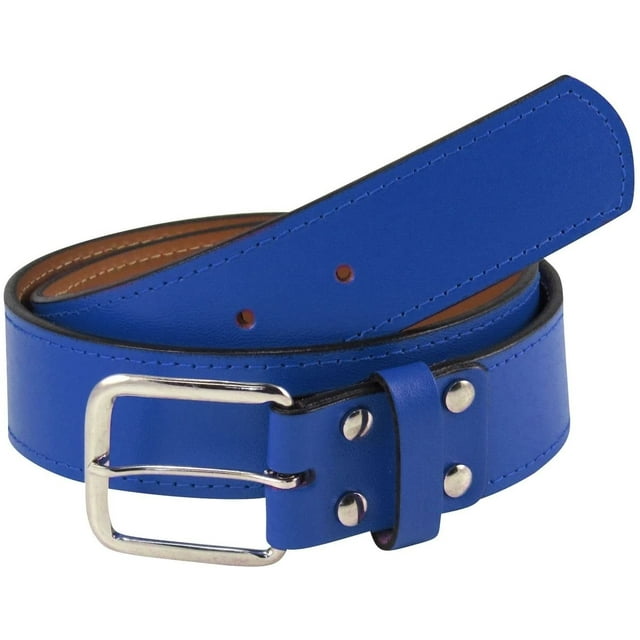 TCK Premium Leather Baseball Softball Belt (Royal Blue, 40") - Walmart.com
