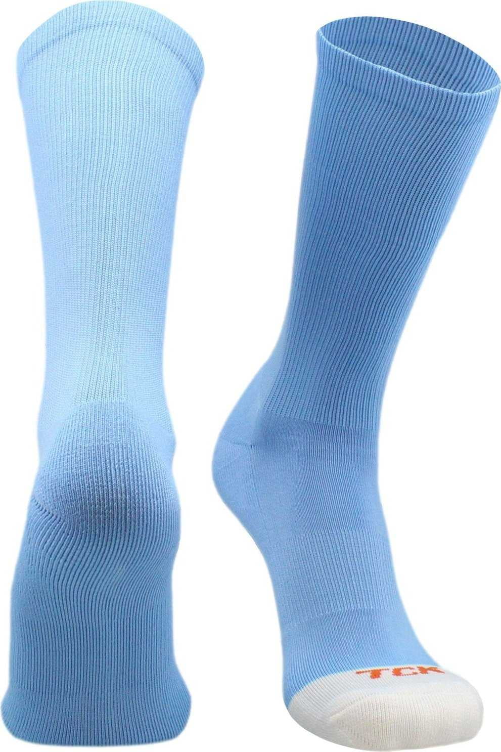 TCK Prosport Crew Athletic Socks 1 Pair (Columbia Blue, Small) - Walmart.com
